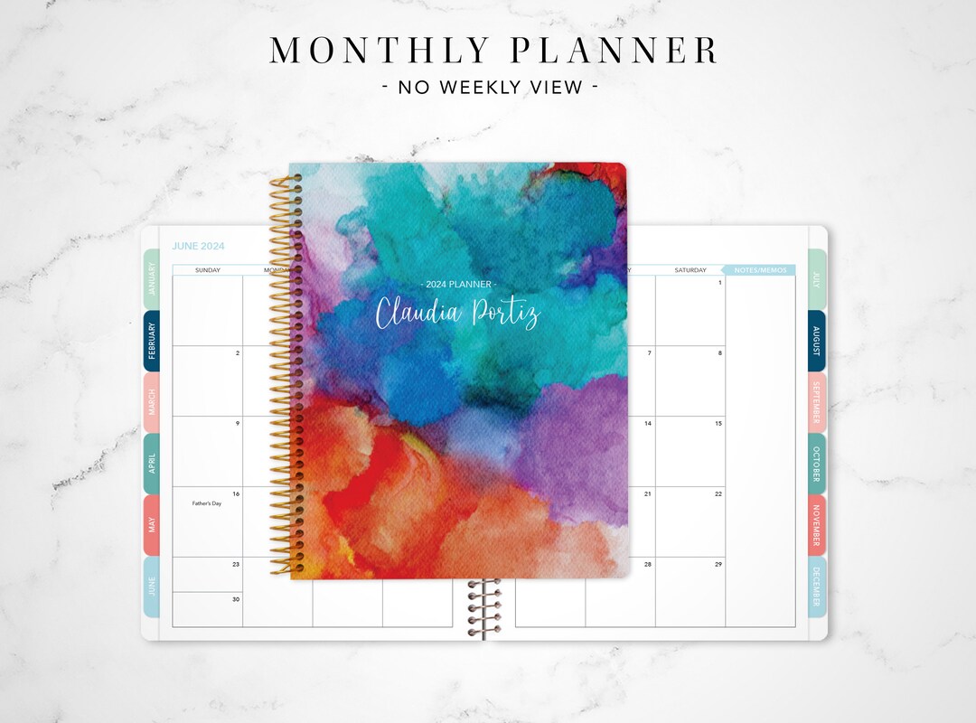 2024 Monthly Planner With TABS 7x9 / Choose Your Start Month / 2023 ...