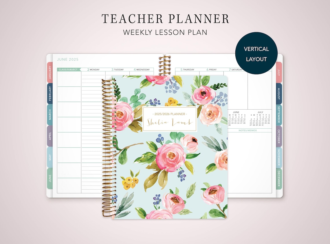 2026 2027 TEACHER PLANNER VERTICAL 7x9 2026-2027 Teacher Lesson Plan ...