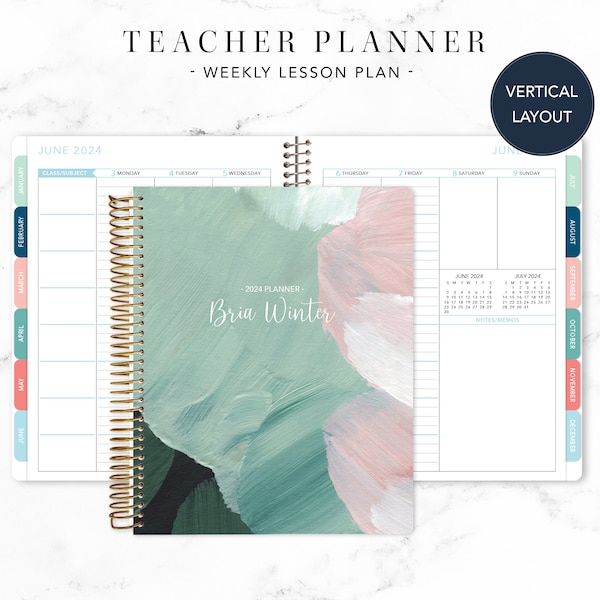 Teacher Planner 2025 Vertical - Etsy