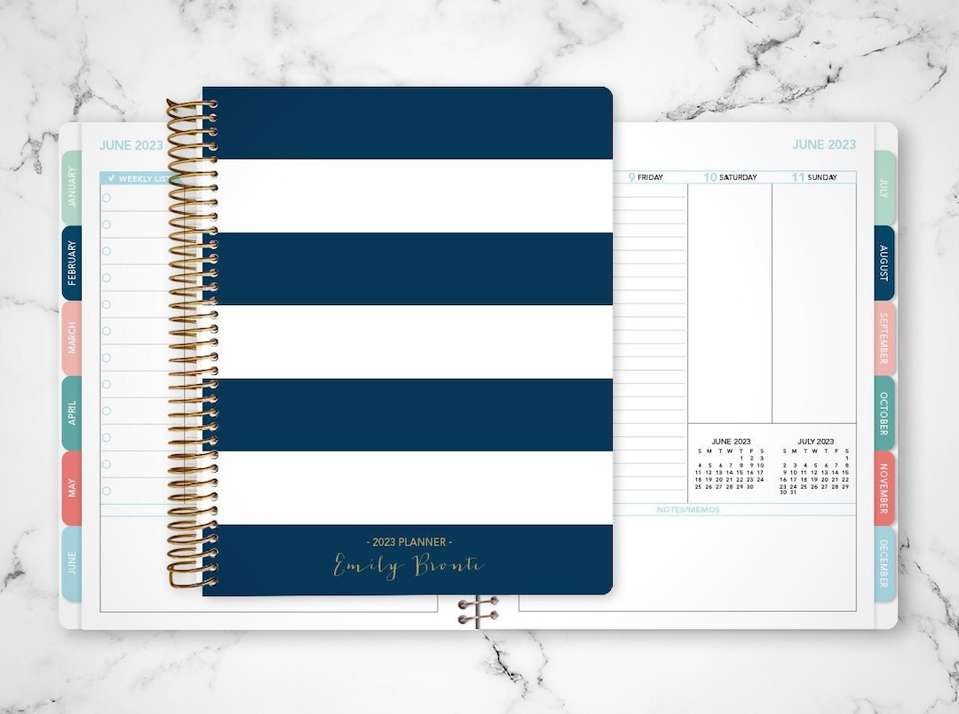 2024 Personalized Vertical Planner 7x9 12 Month Planner Student Planner ...