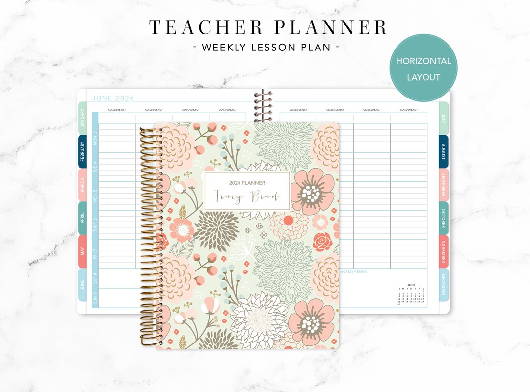 2024 2025 HORIZONTAL TEACHER PLANNER 7x9 2024-2025 Teacher Lesson Plan ...