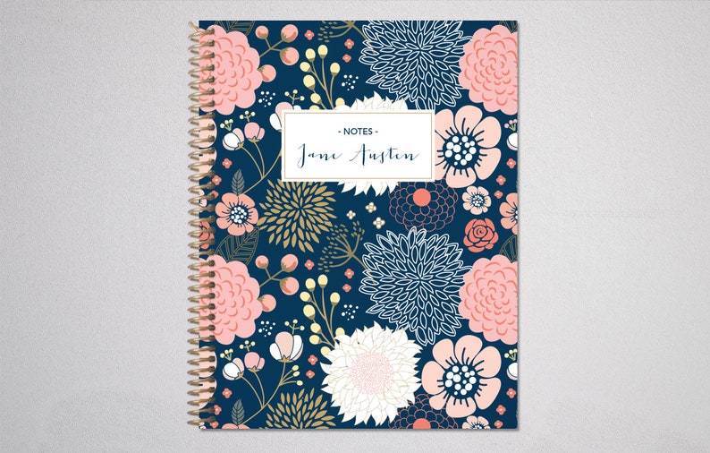 Notebook journal custom / personalized lined notebook / blank | Etsy