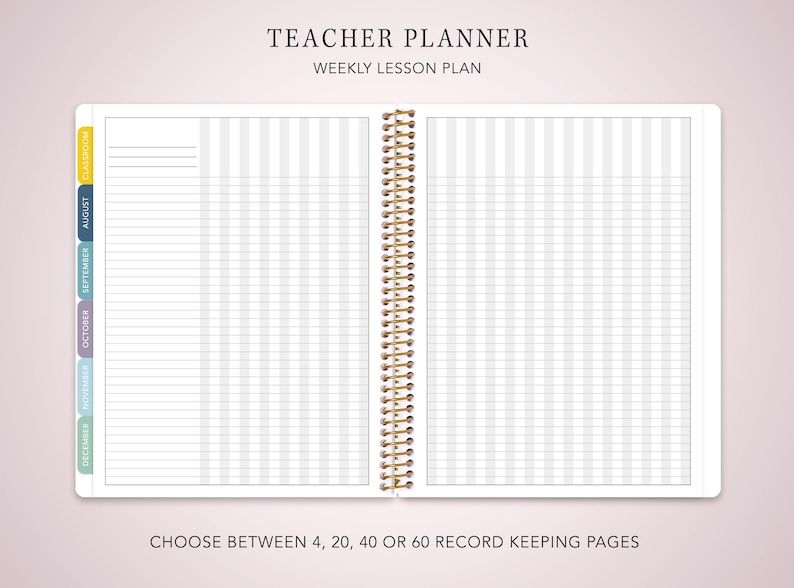 TEACHER PLANNER VERTICAL 7x9 - 2026-2027 Teacher Lesson Plan - Weekly ...