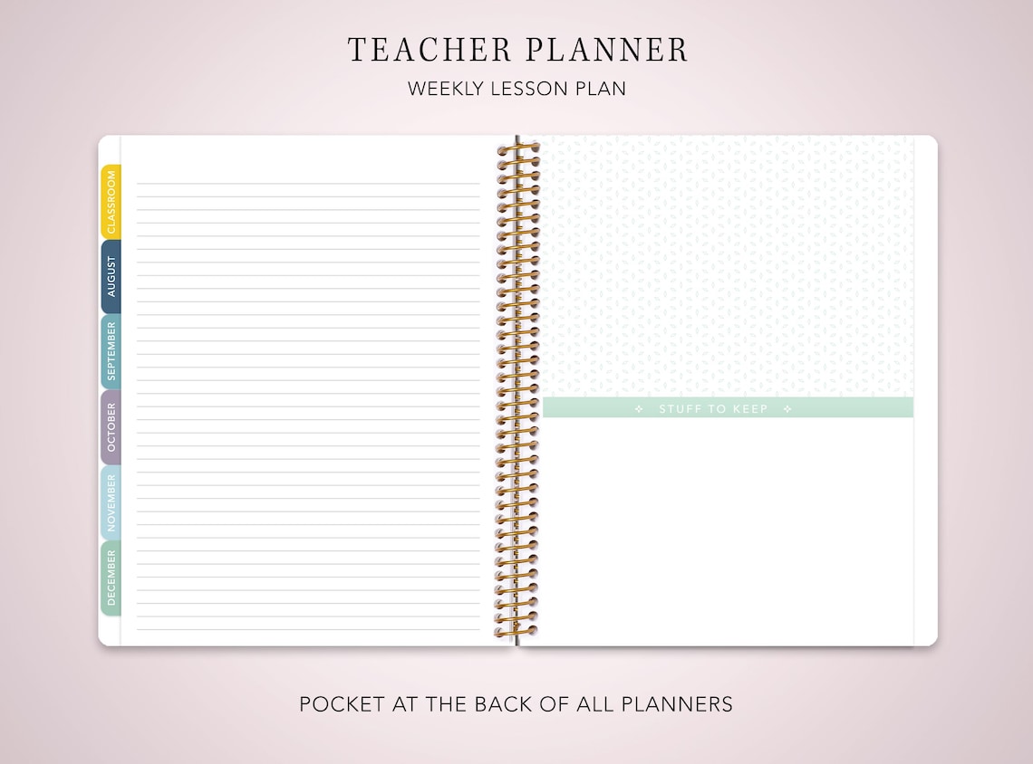 TEACHER PLANNER HORIZONTAL 7x9 - 2025-2026 Teacher Lesson Plan - Weekly ...