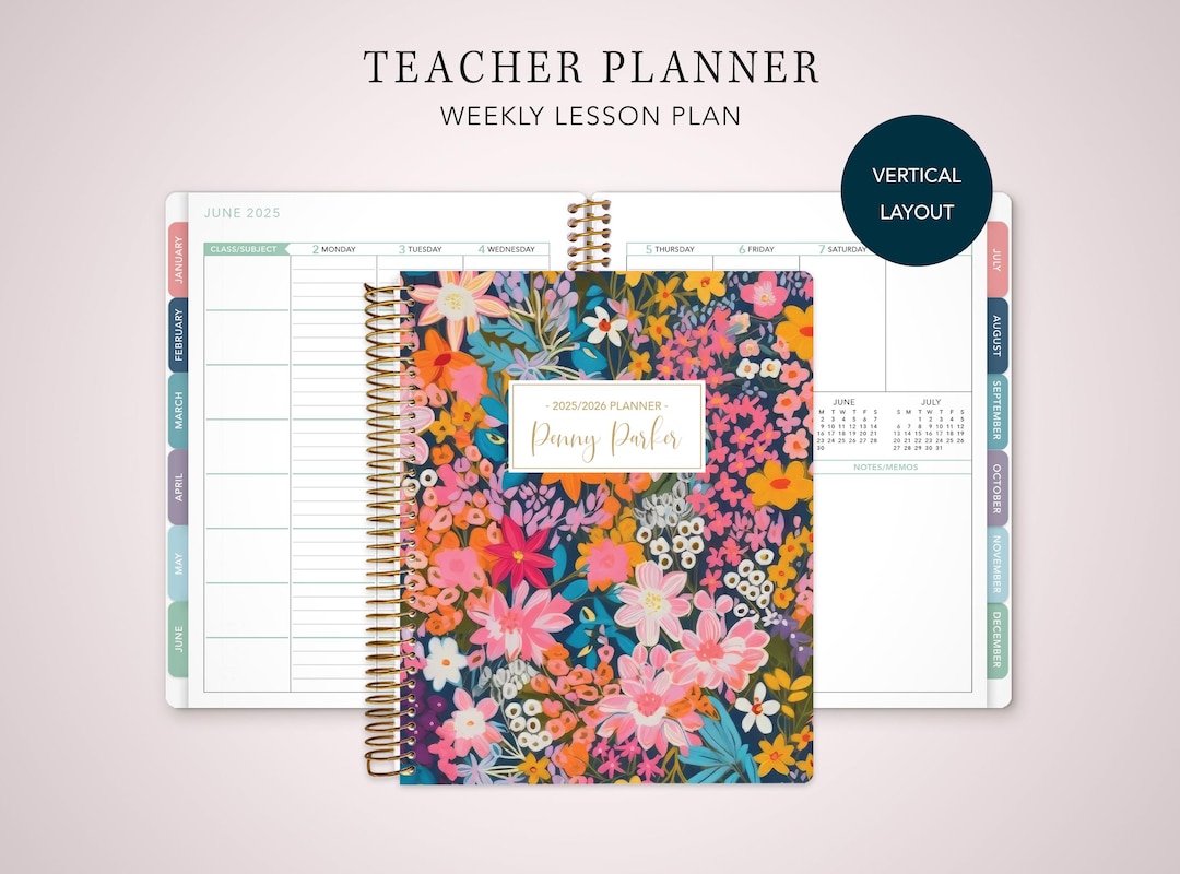 2026 2027 TEACHER PLANNER VERTICAL 7x9 2026-2027 Teacher Lesson Plan ...