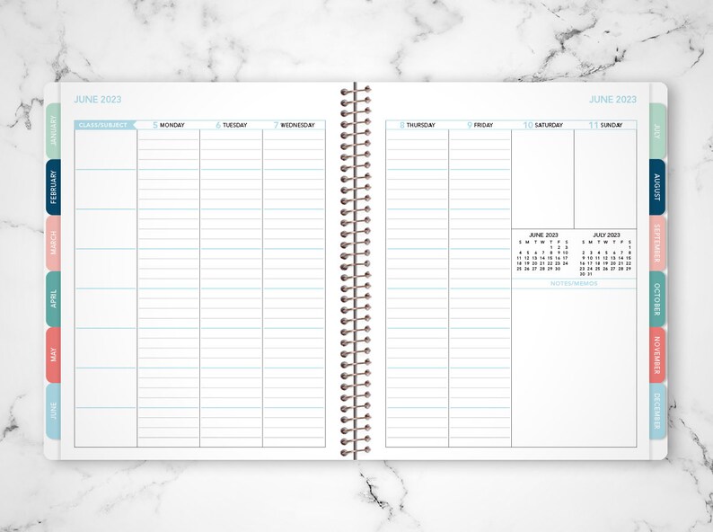 2023 2024 TEACHER PLANNER VERTICAL 7x9 2023-2024 Teacher - Etsy Canada