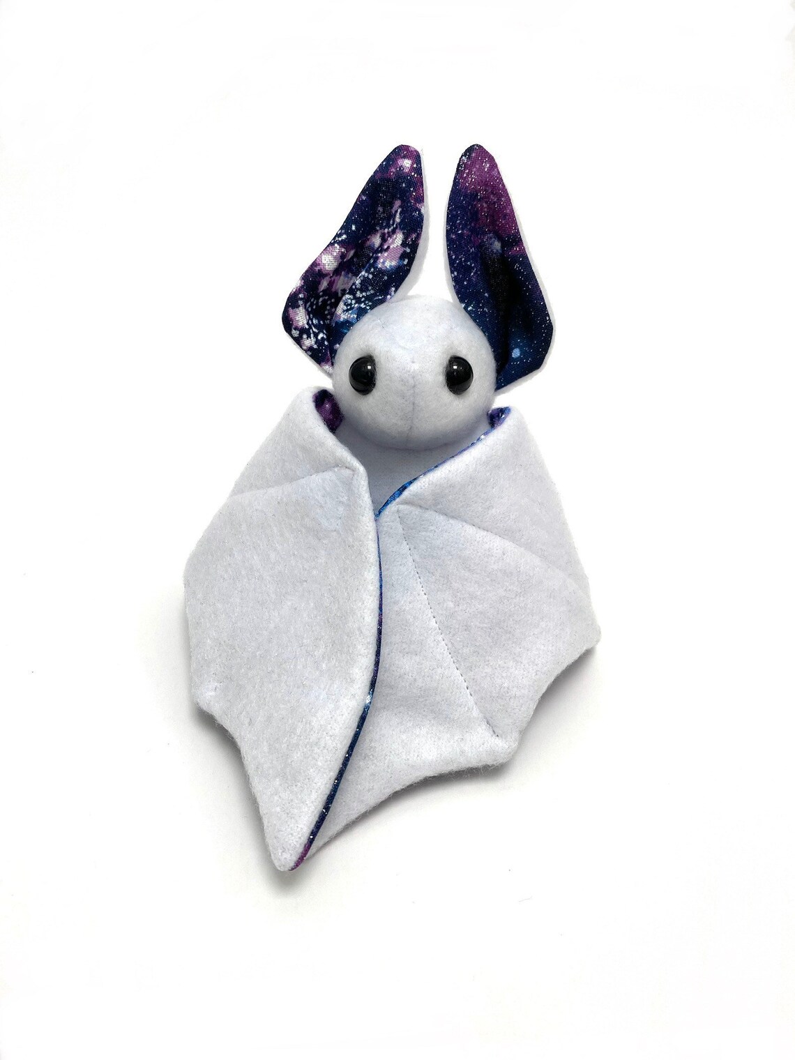 Small white bat with galaxy print soft stuffed plush kids toy | Etsy