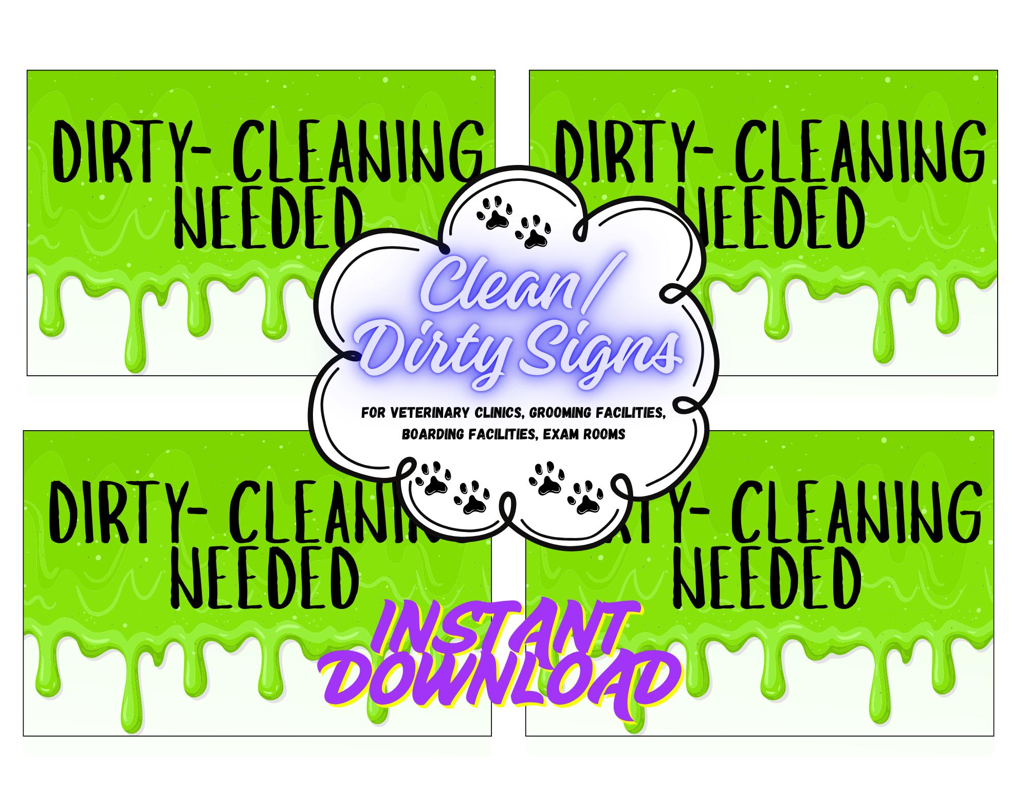 Clean or Dirty Sign Printable – Digital Download for Exam Rooms ...