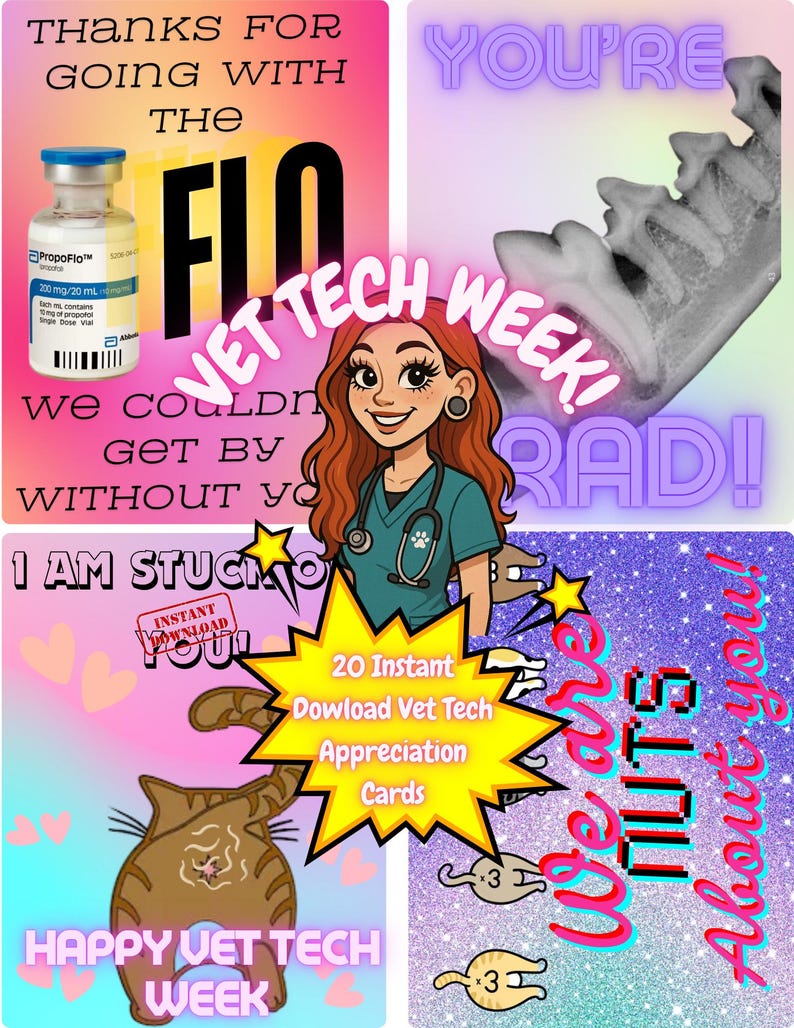20 Printable Vet Tech Appreciation Cards | Funny & Inspirational ...