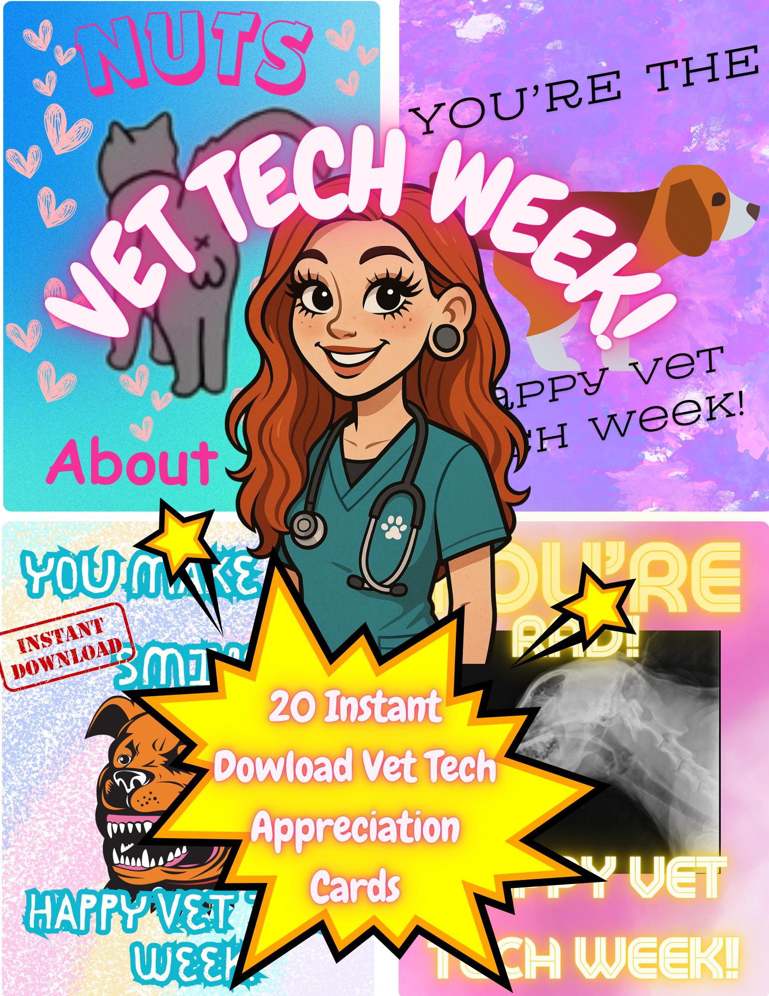 20 Printable Vet Tech Appreciation Cards | Funny & Inspirational ...