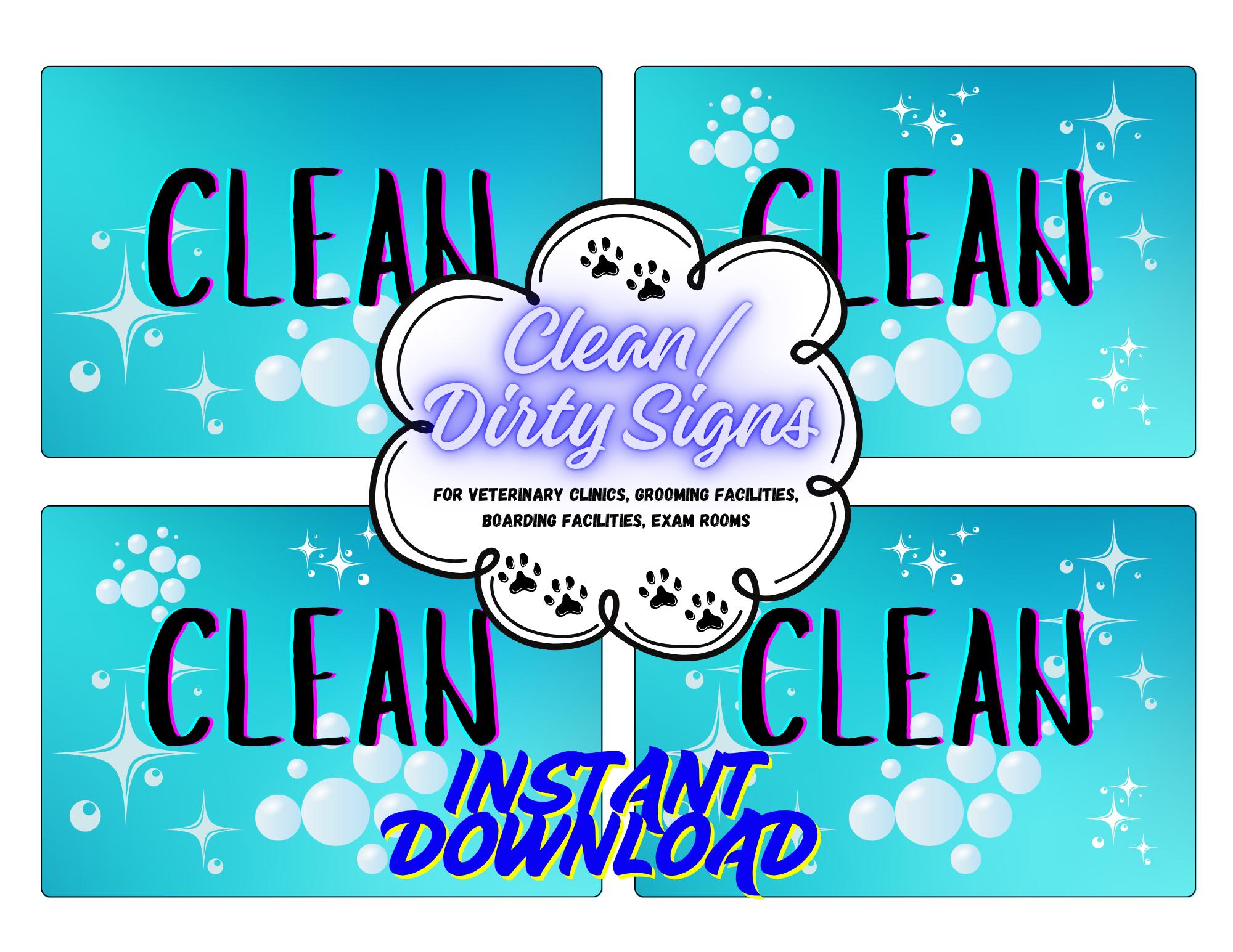 Clean or Dirty Sign Printable – Digital Download for Exam Rooms ...