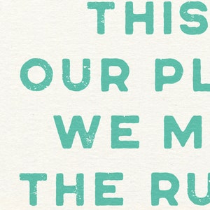 This is Our Place. We Make the Rules. | Wall Art | Classroom Wall Art ...