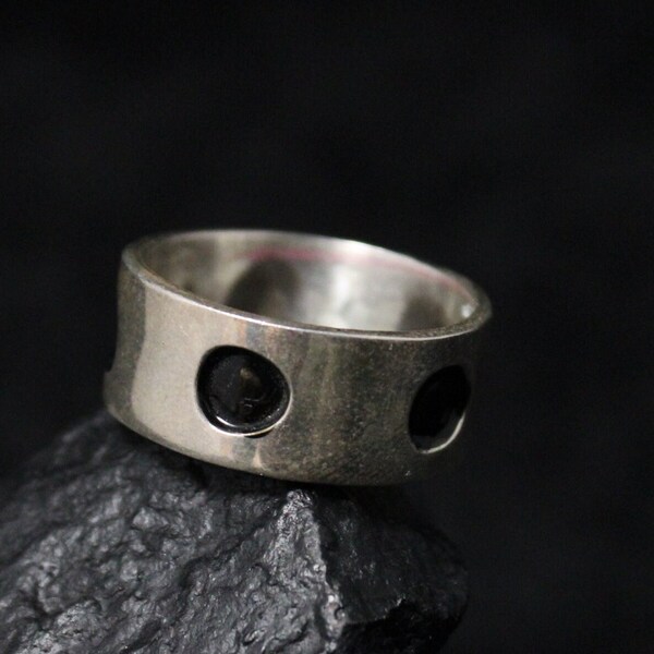Mexican Silver Dot Ring - Etsy