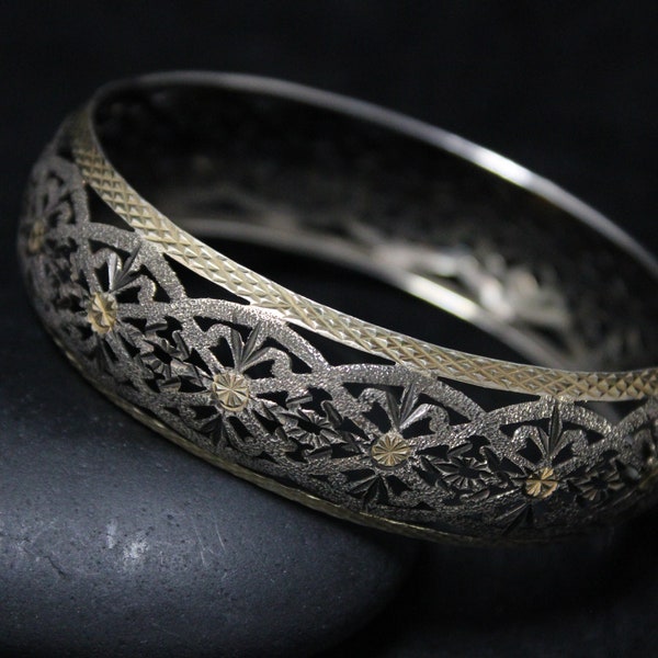 Gold Filigree Bangle - Etsy