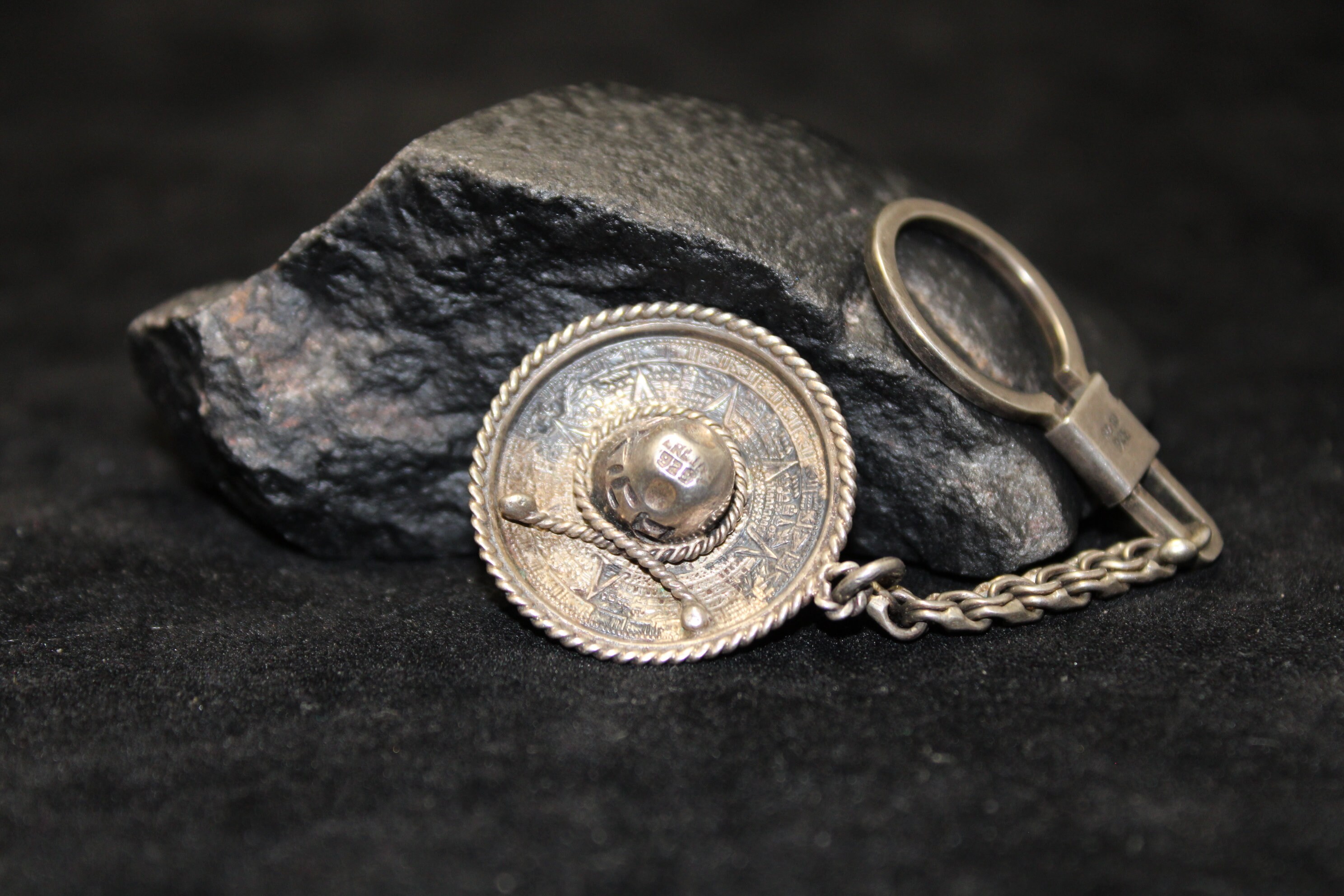 Sterling Silver Mexican Sombrero Keychain
