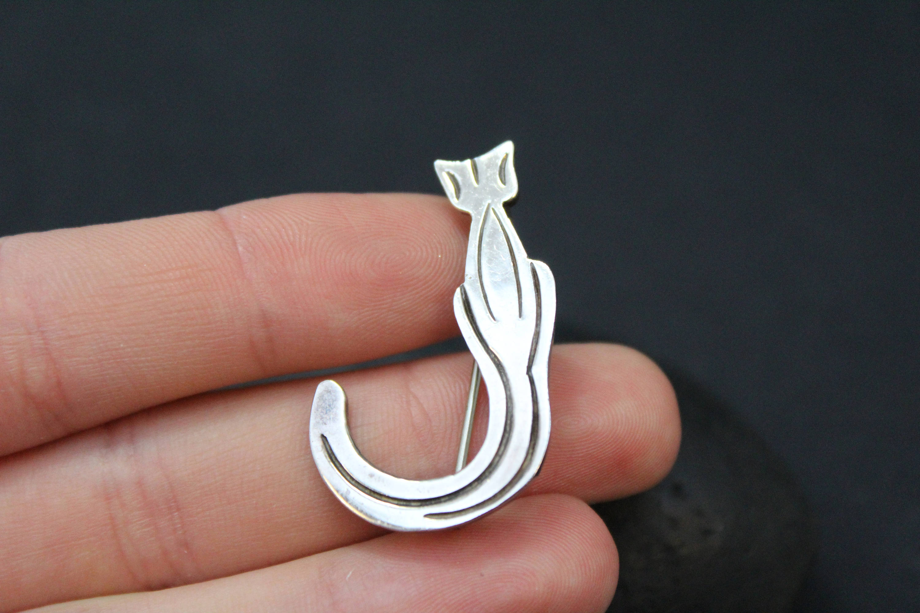 Sterling Silver Taxco Initial J Pin, Sterling Silver Letter J, Abstract ...