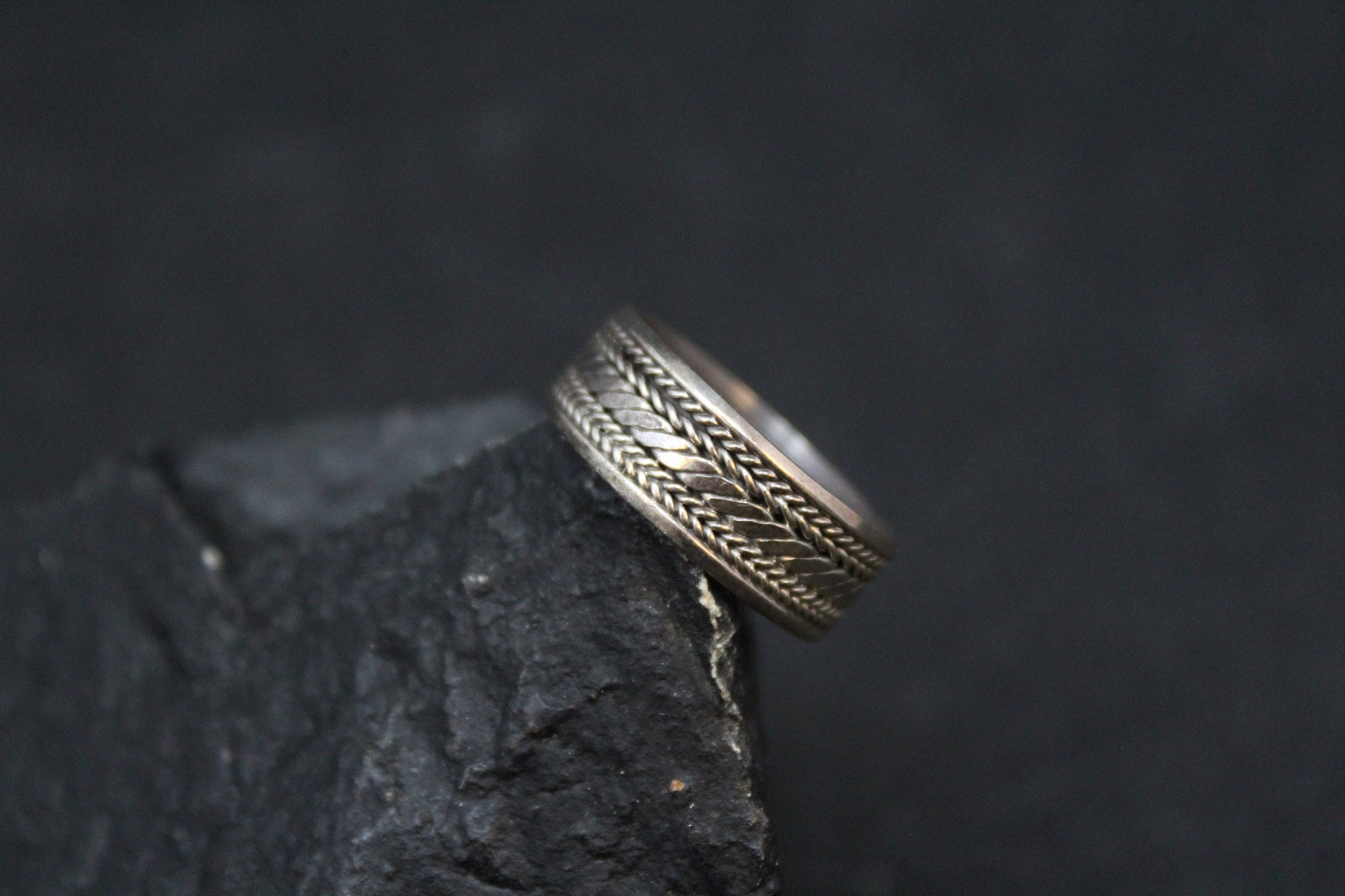 Sterling Silver Tribal Band Ring, Sterling Silver Patterned Band Ring ...