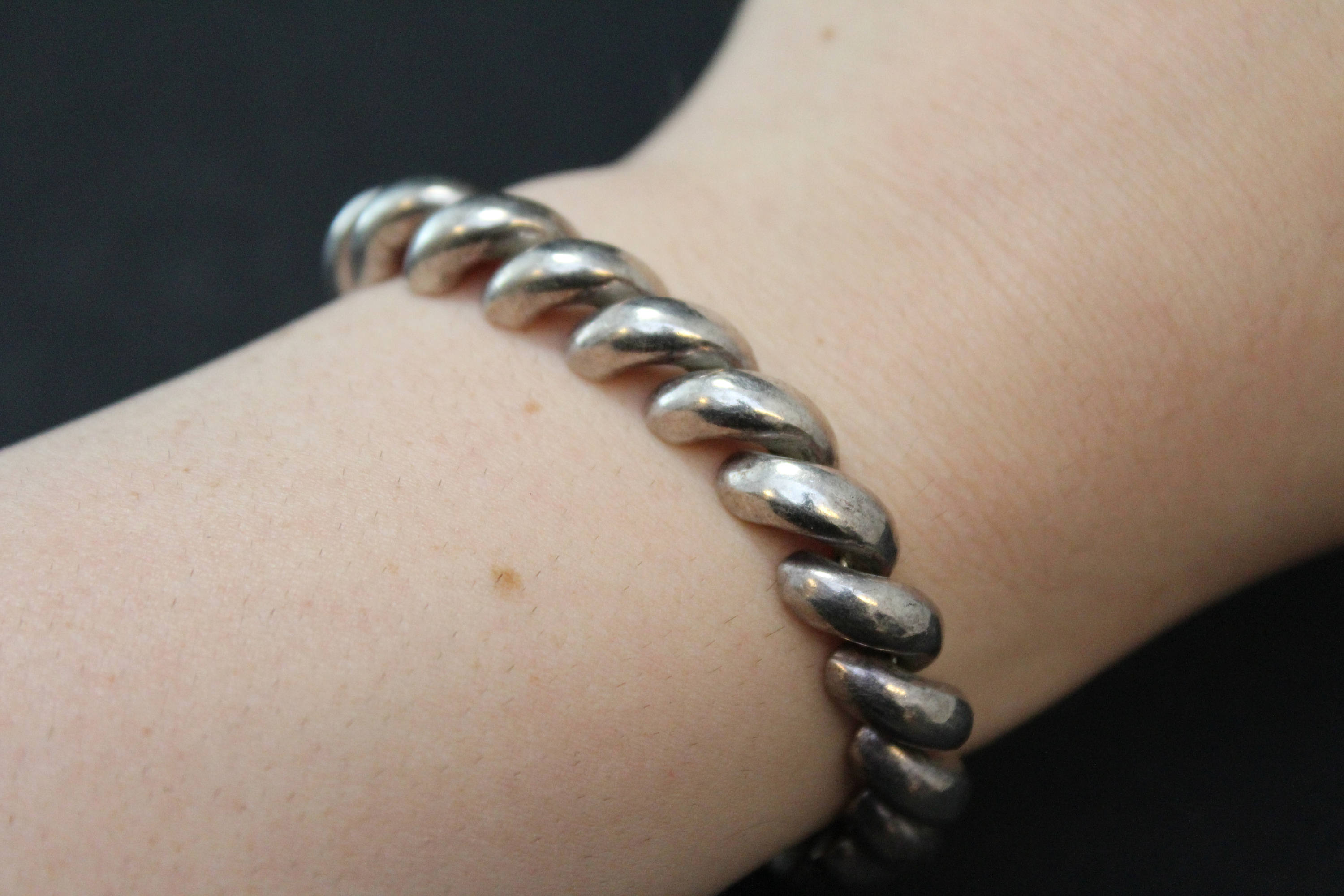 Silver San Marco Link Bracelet, Italian Silver San Marco Bracelet ...