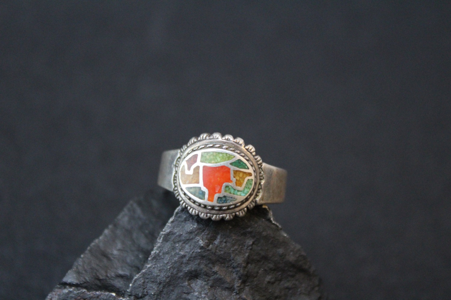 Sterling Silver Designer Carolyn Pollack Relios Rainbow Mosaic Native ...