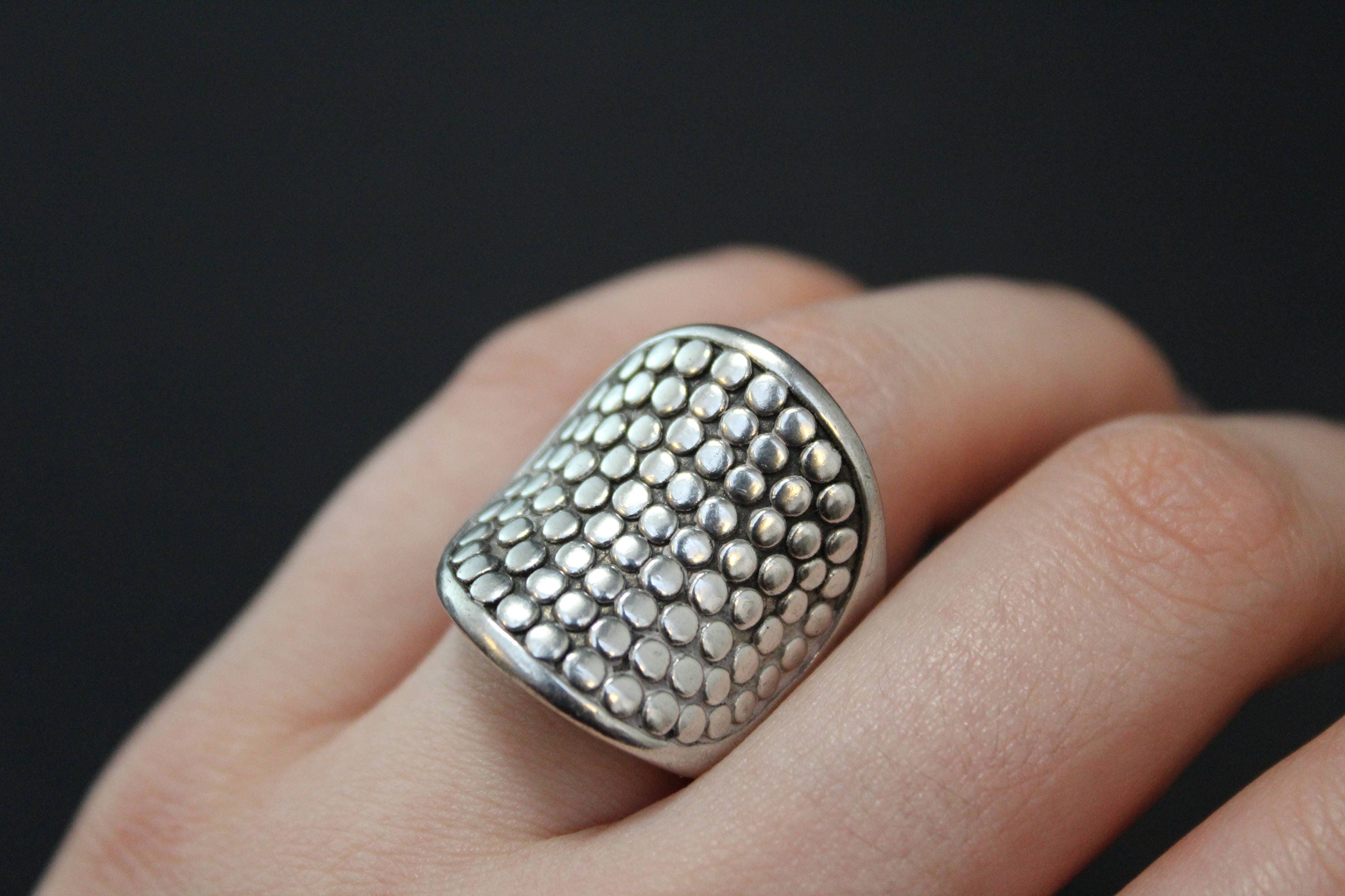 Sterling Silver Modernist Textured Ring, Bumpy Sterling Silver Ring ...