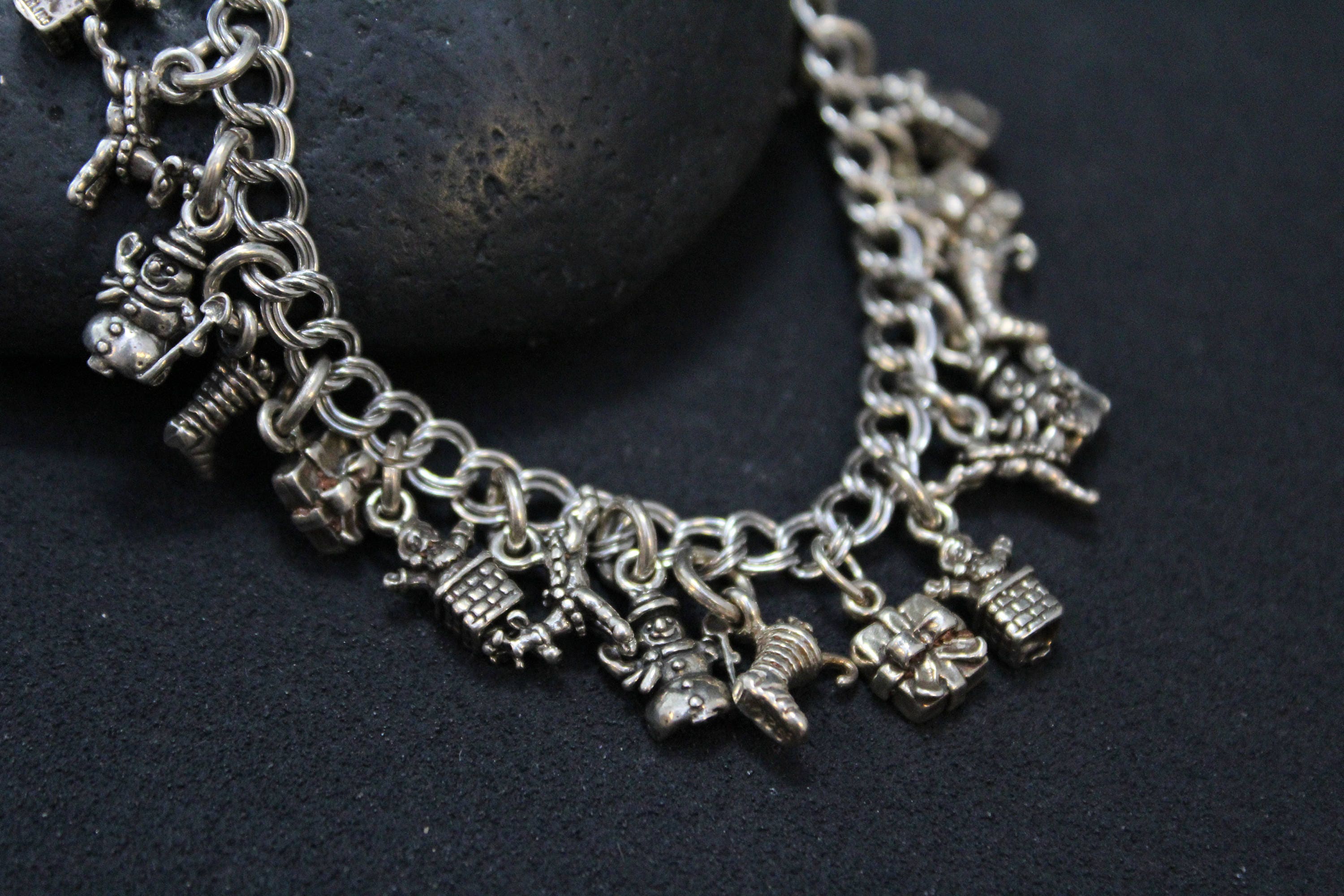 Sterling Silver Christmas Themed Charm Bracelet Christmas Jewelry sterling-silver-christmas-themed-charm-bracelet-christmas-jewelry