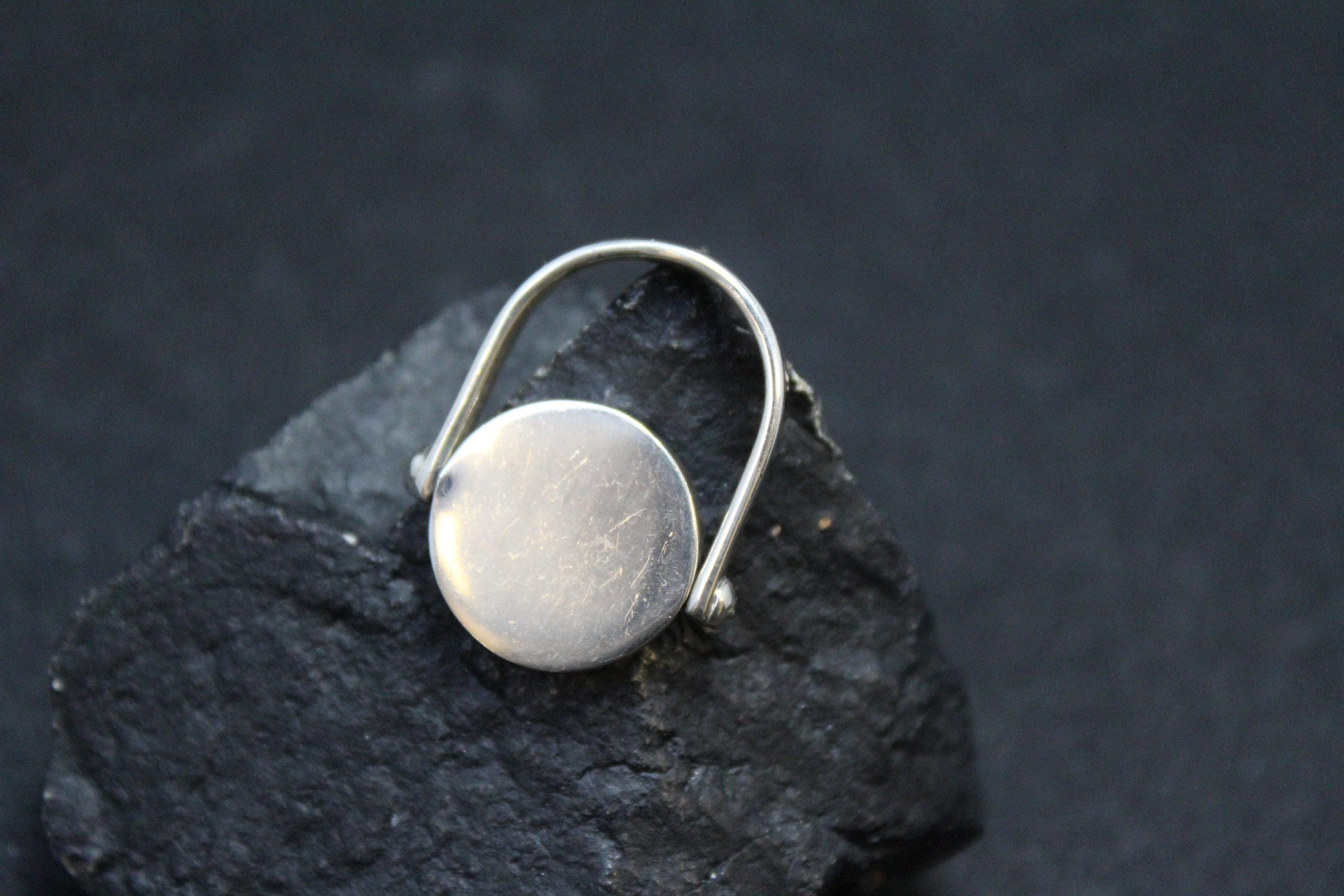 Sterling Silver Blank Reversible Monogram Ring, Silver Circle Signet ...