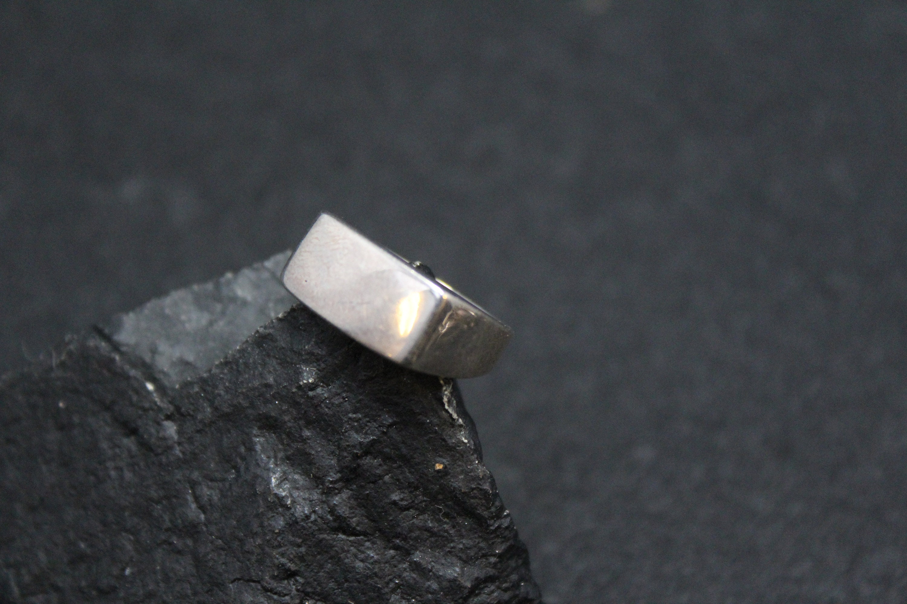 Modern Sterling Silver Square Band Ring, Square Signet Ring, Square ...