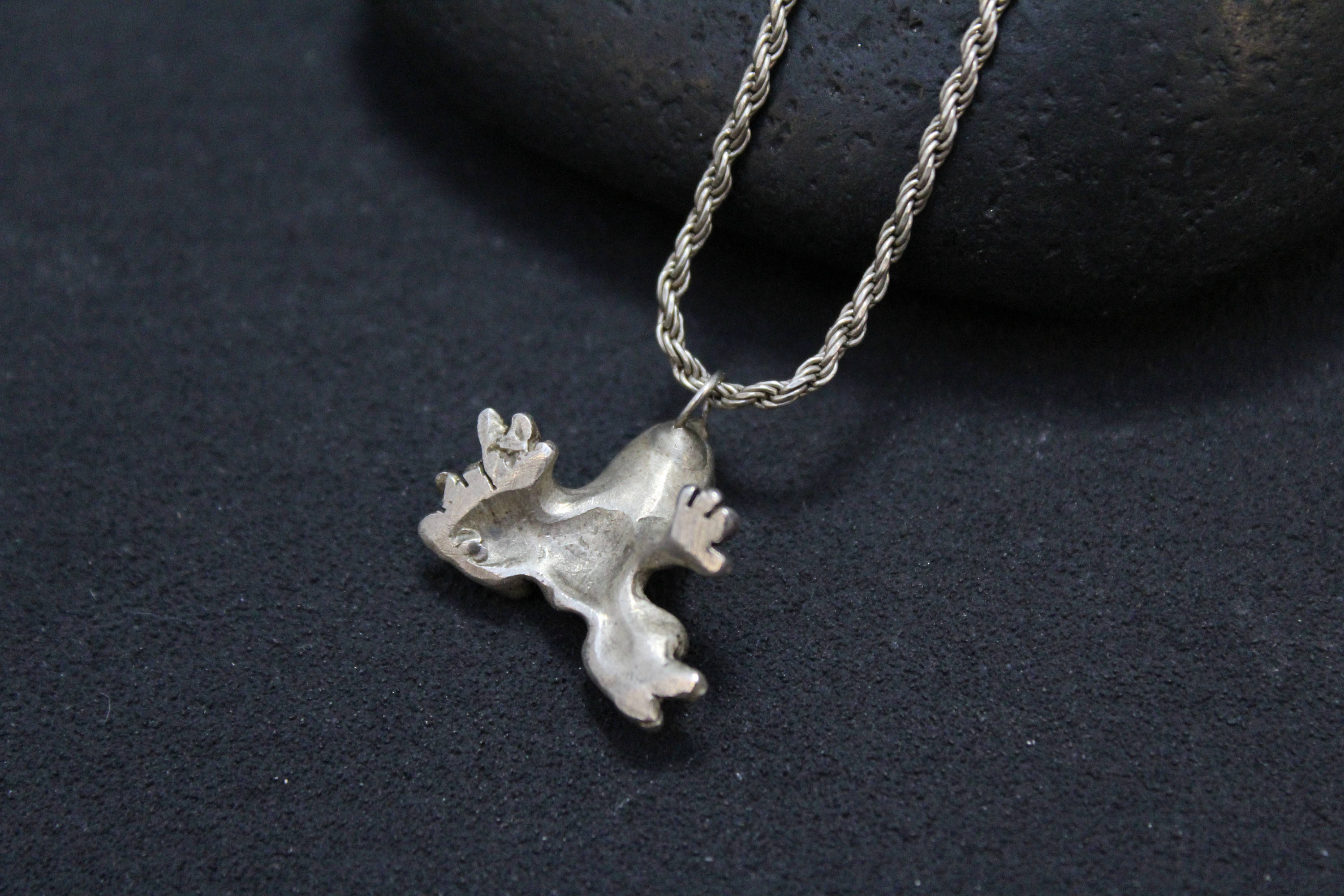 Sterling Silver Frog Necklace, Sterling Frog Jewelry, Sterling Animal ...