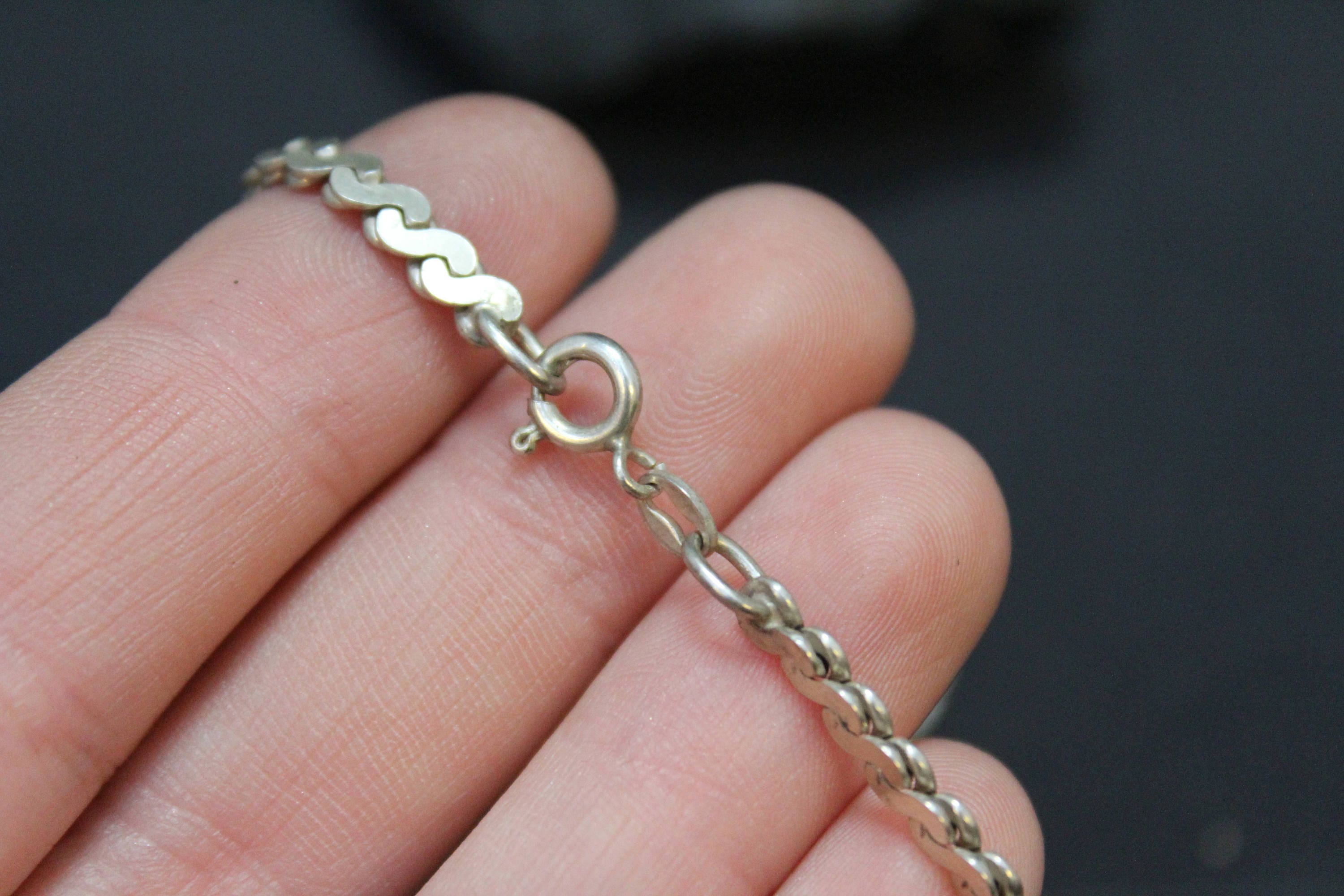 18 inch Sterling Silver S Link Chain, Sterling Silver Chain Necklace, S ...