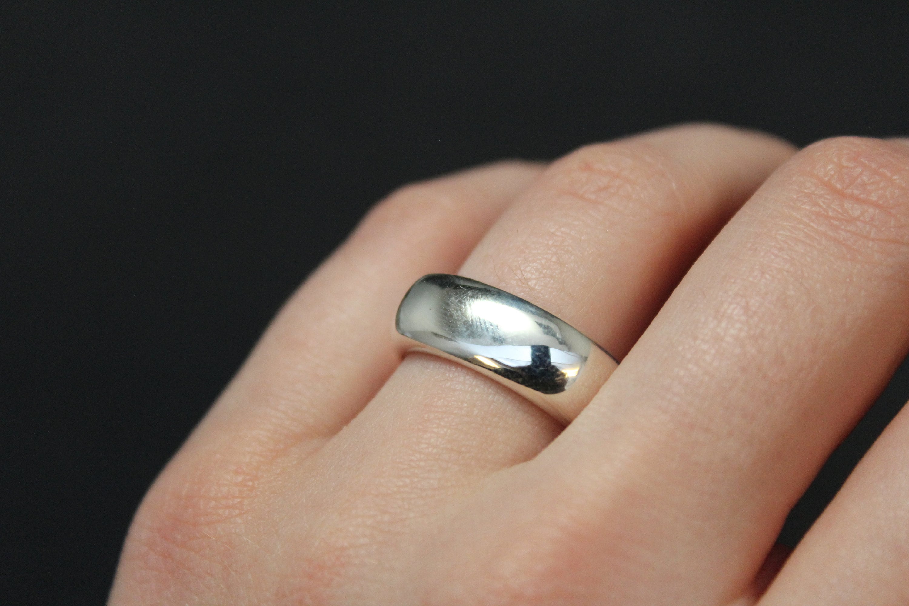 Sterling Silver Tiffany & Co Square Band Ring, Sterling Silver Square ...