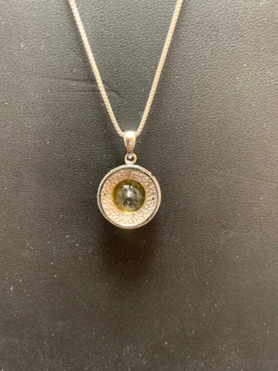 Sterling silver genuine citrine pendant with diamond … - Gem Sterling silver genuine citrine pendant with diamond … - Gem