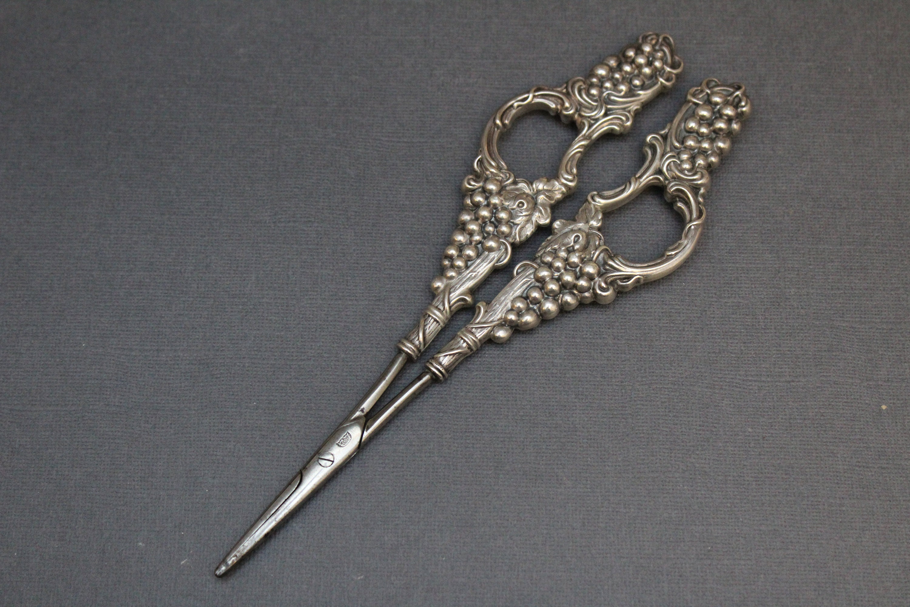 Sterling Silver Hollow Handle Grape Shears, Vom Cleff & Co German Grape ...