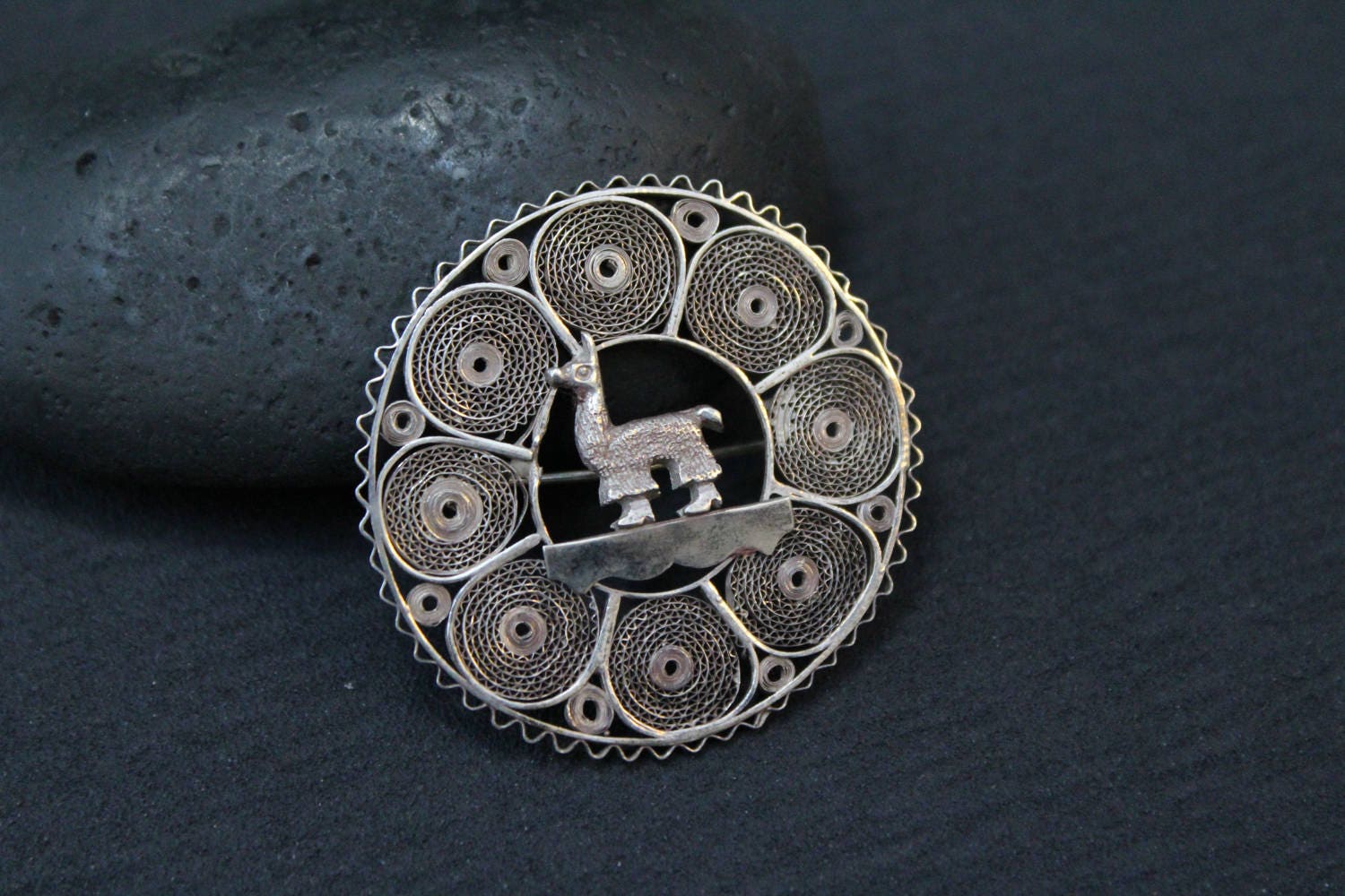 Vintage Sterling Silver Llama Pin, Peruvian Sterling Jewelry, Aztec ...