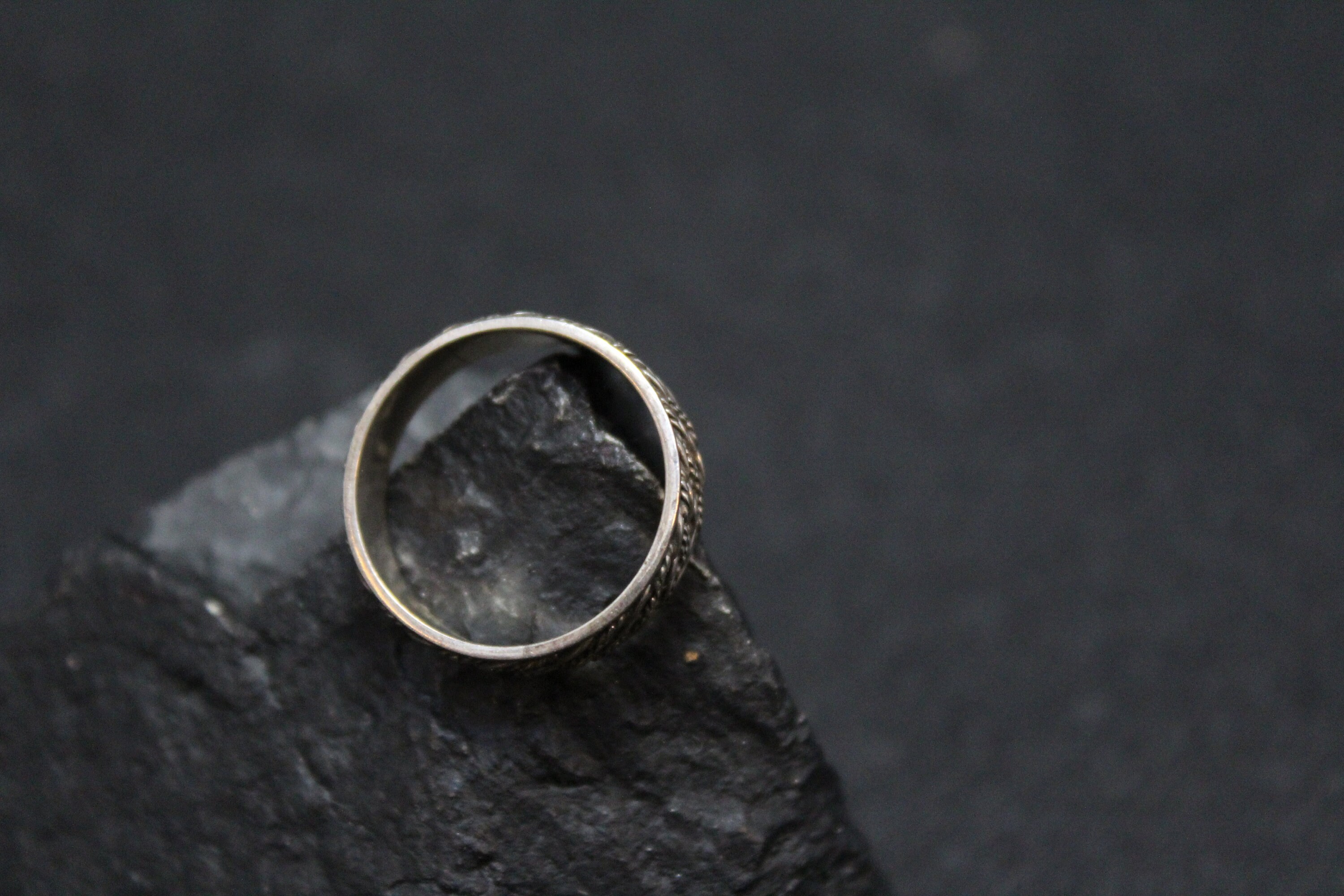 Sterling Silver Tribal Band Ring, Sterling Silver Patterned Band Ring ...