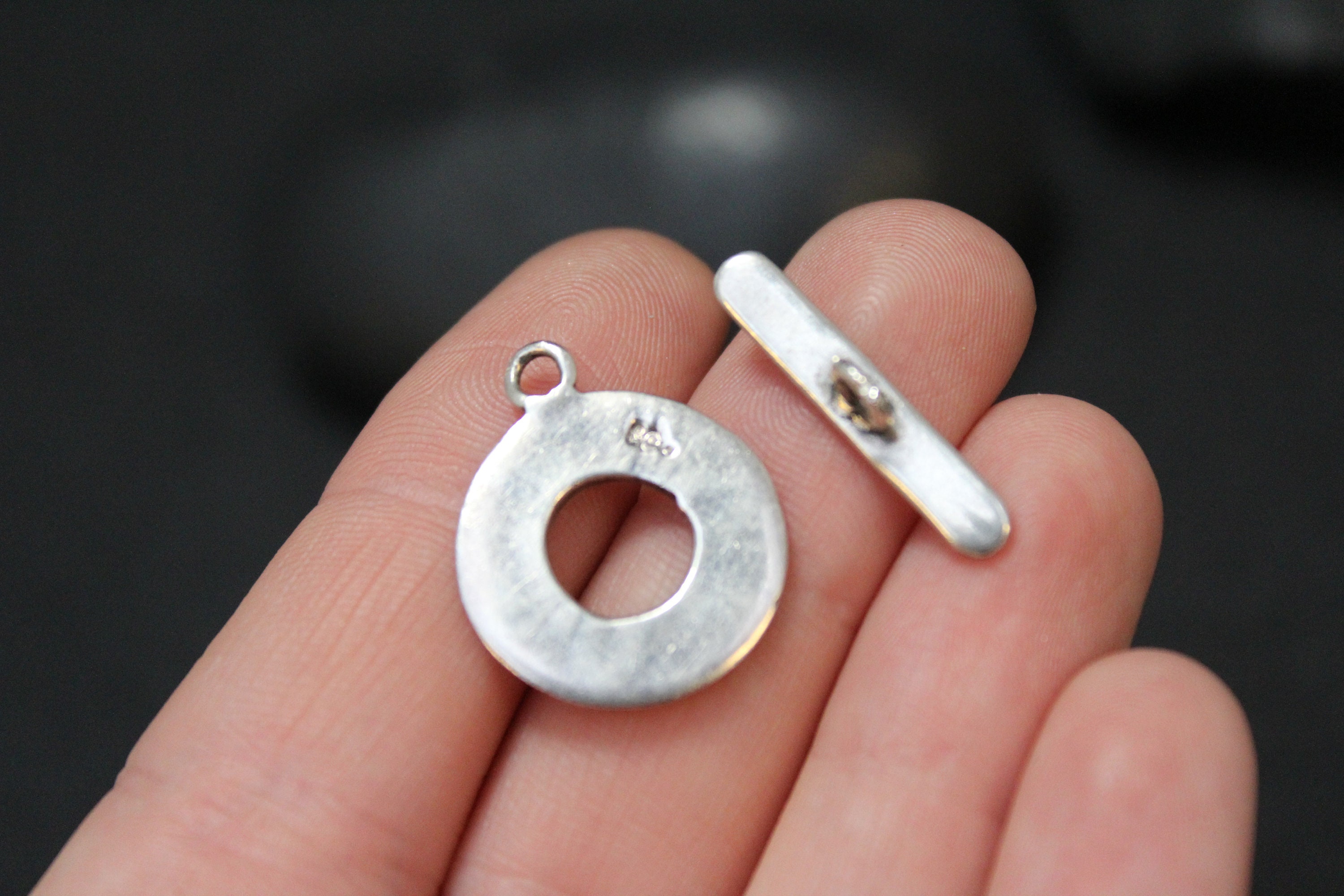 Ornate Sterling Silver Two Piece Circle Clasp, Sterling Silver Clasp ...