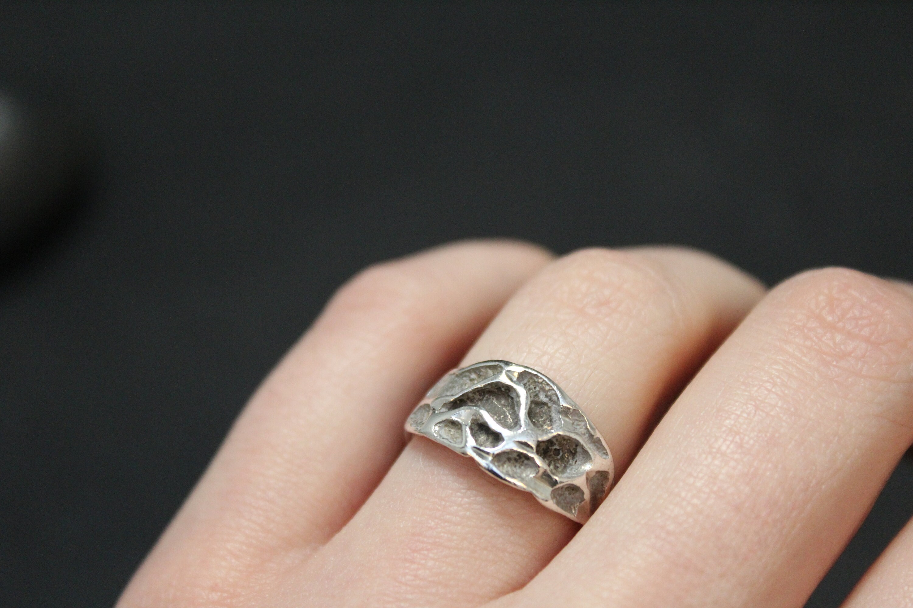 Sterling Silver Free Form Brutalist Ring, Brustalist Jewelry, Unique ...