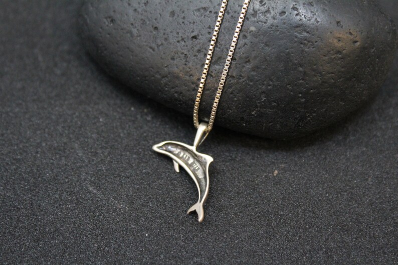 Sterling Silver Dolphin Necklace, Dolphin Jewelry, Sterling Silver ...