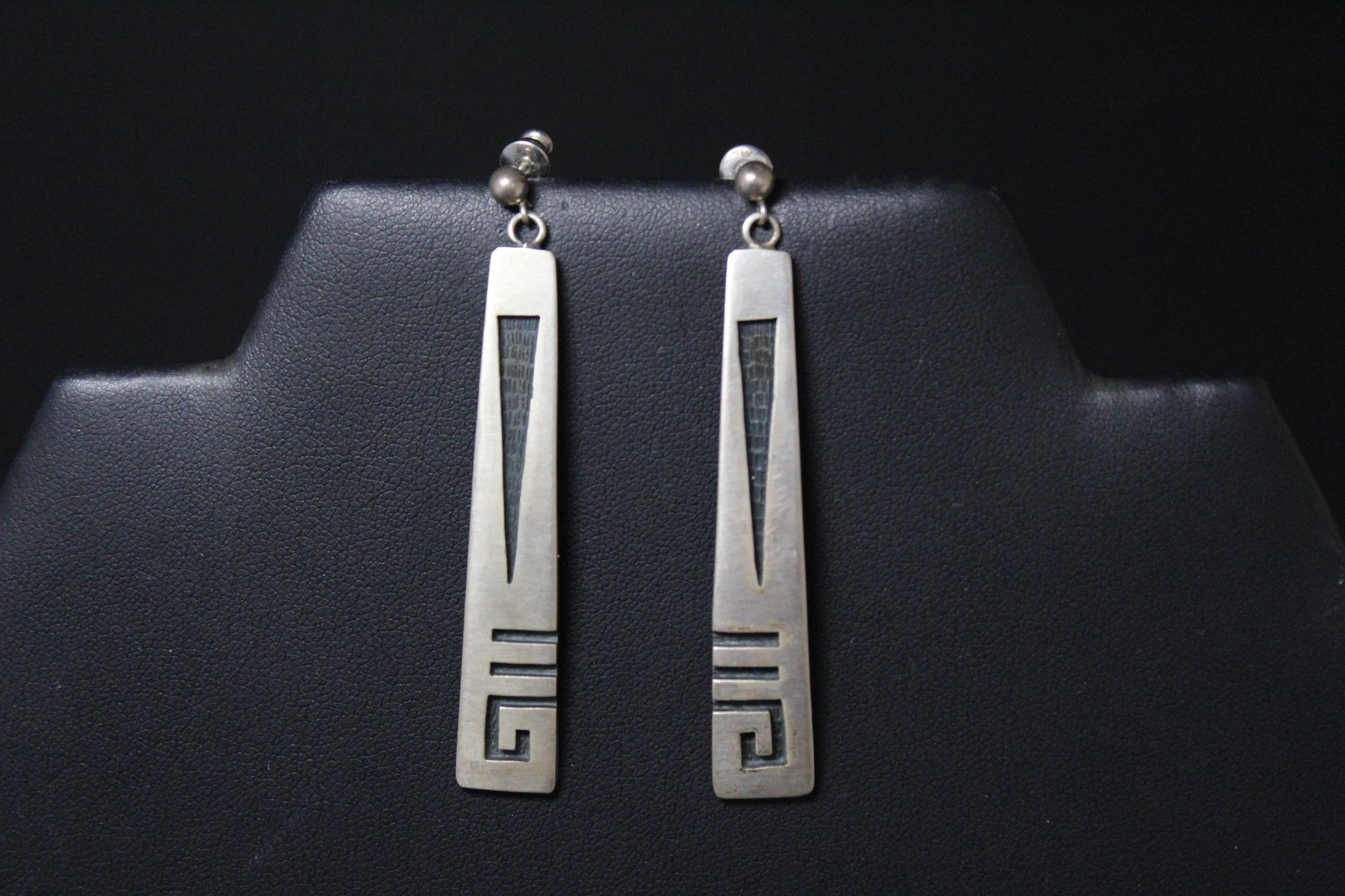 RESERVED FOR ROBIN Manuel Hoyungowa Hopi Dangle Post Earrings, Sterling ...