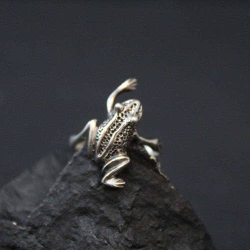 Sterling Silver Frog Ring Frog Jewelry Sterling Frog Animal - Etsy
