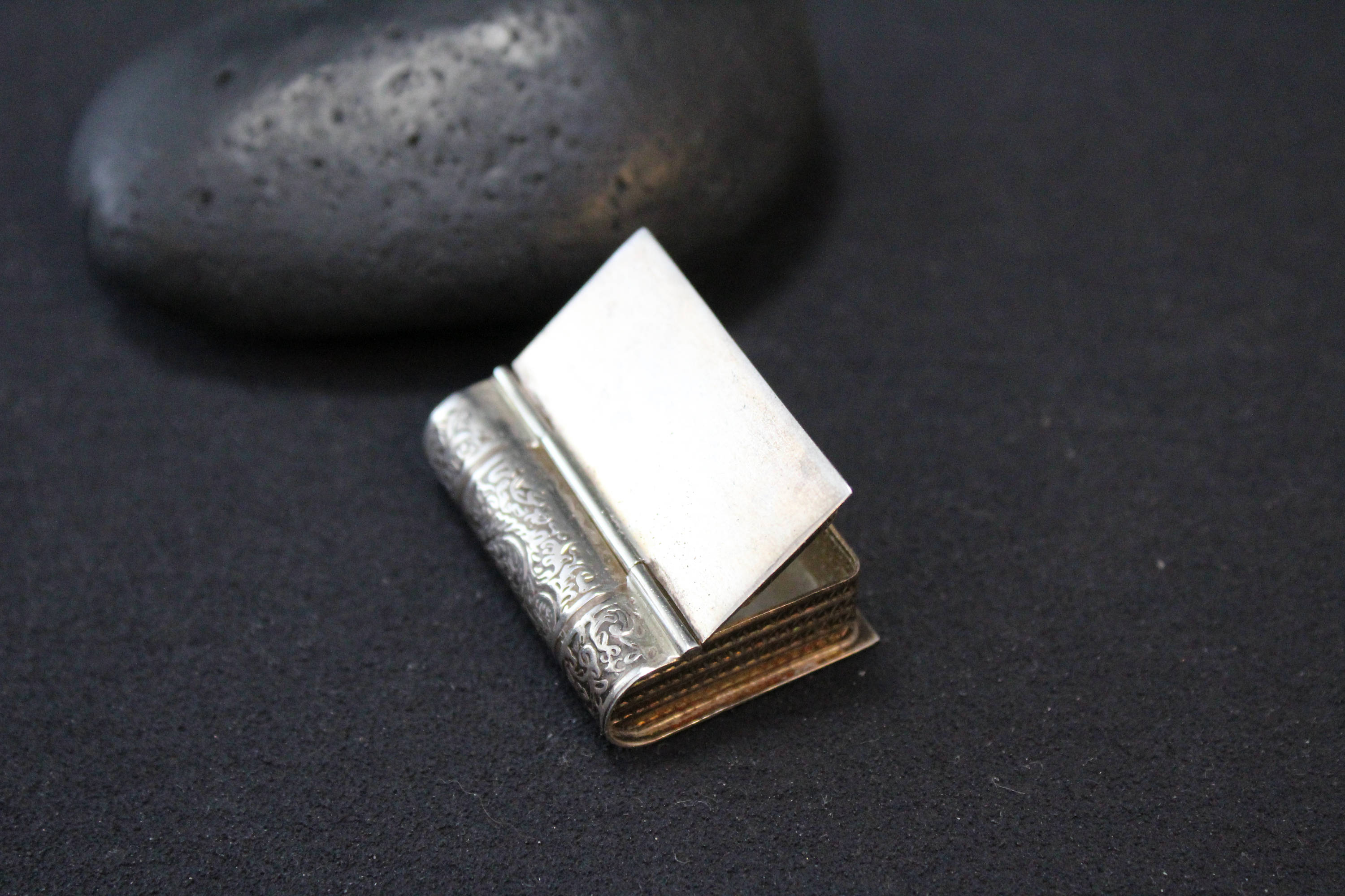 Sterling Silver Book Pill Box, Sterling Silver Pill Box, Antique ...