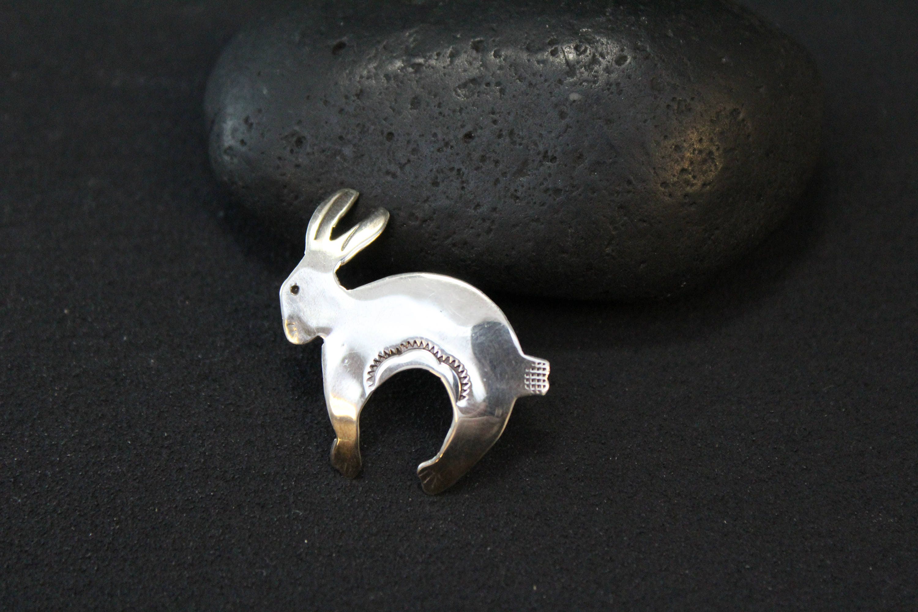 Sterling Silver Native American Rabbit Pin, Sterling Navajo Rabbit ...