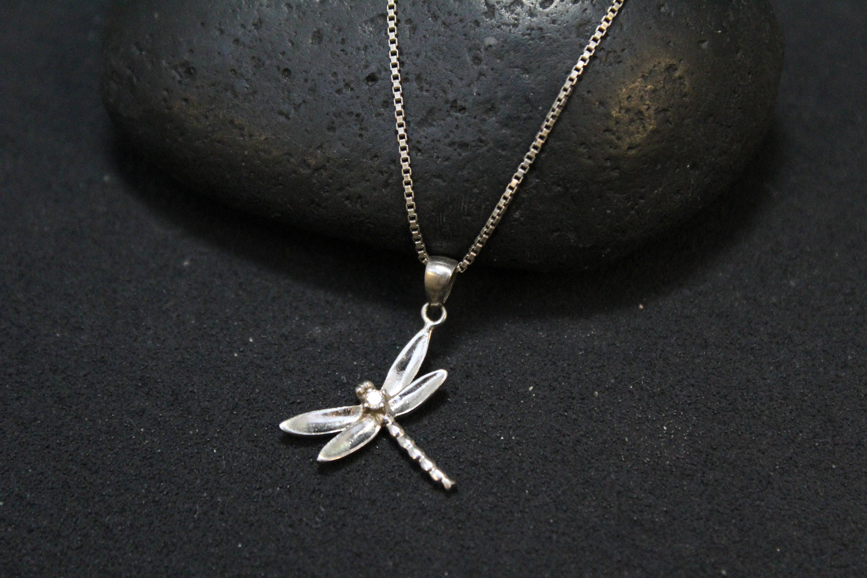 Sterling Silver Dragonfly Necklace, Sterling Silver Dragonfly Pendant ... Sterling Silver Dragonfly Necklace, Sterling Silver Dragonfly Pendant ...