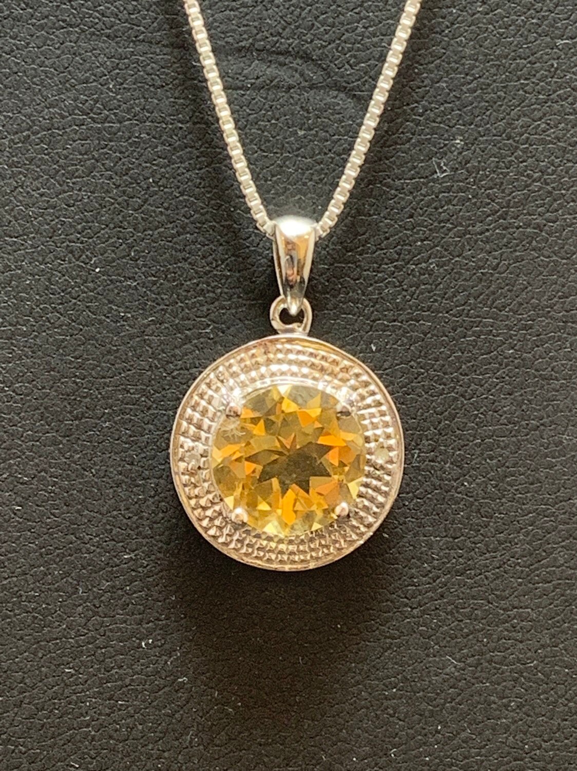 Sterling silver genuine citrine pendant with diamond accent, citrine ... Sterling silver genuine citrine pendant with diamond accent, citrine ...