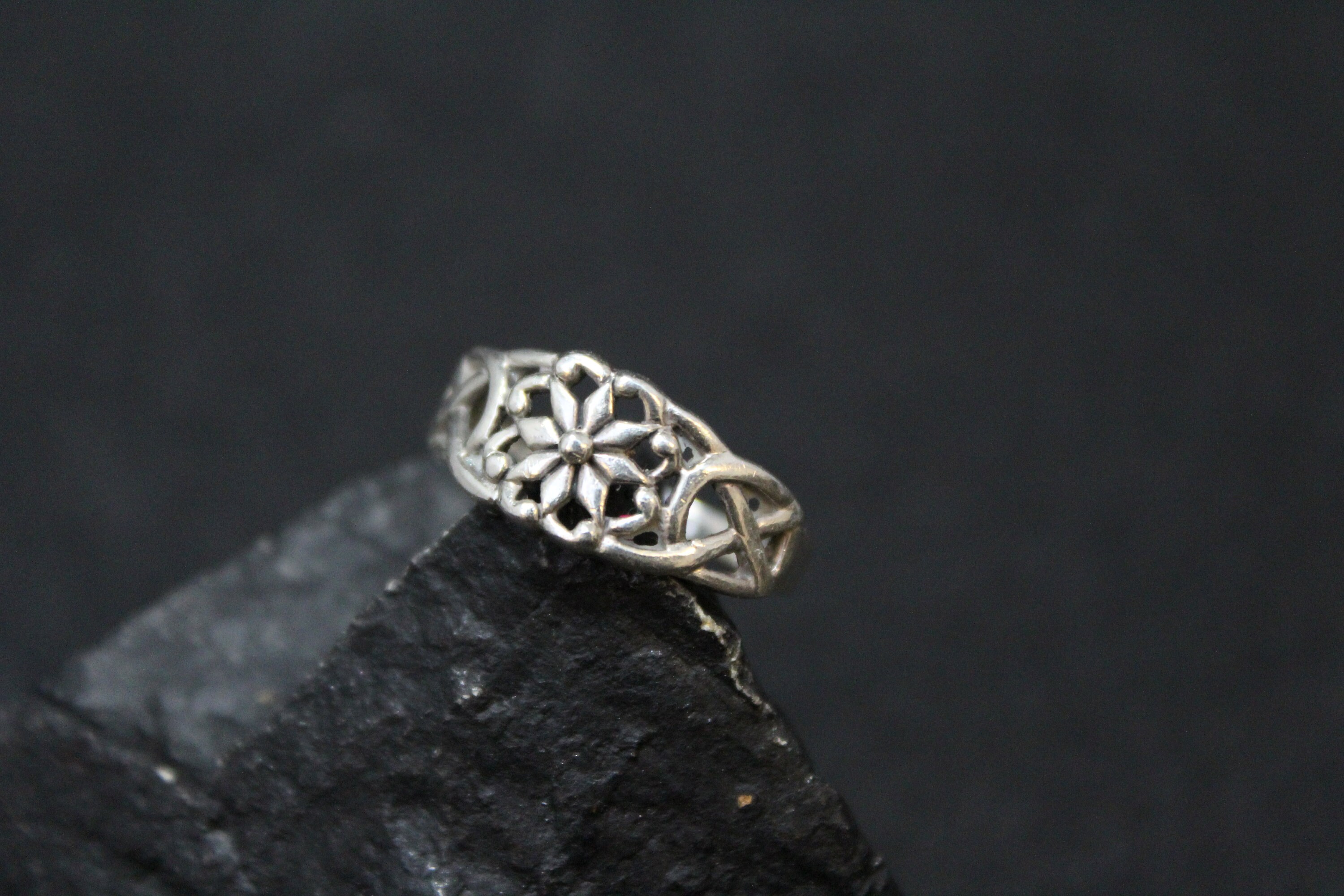 Sterling Silver Celtic Knot Flower Ring, Sterling Flower Ring, Silver ...