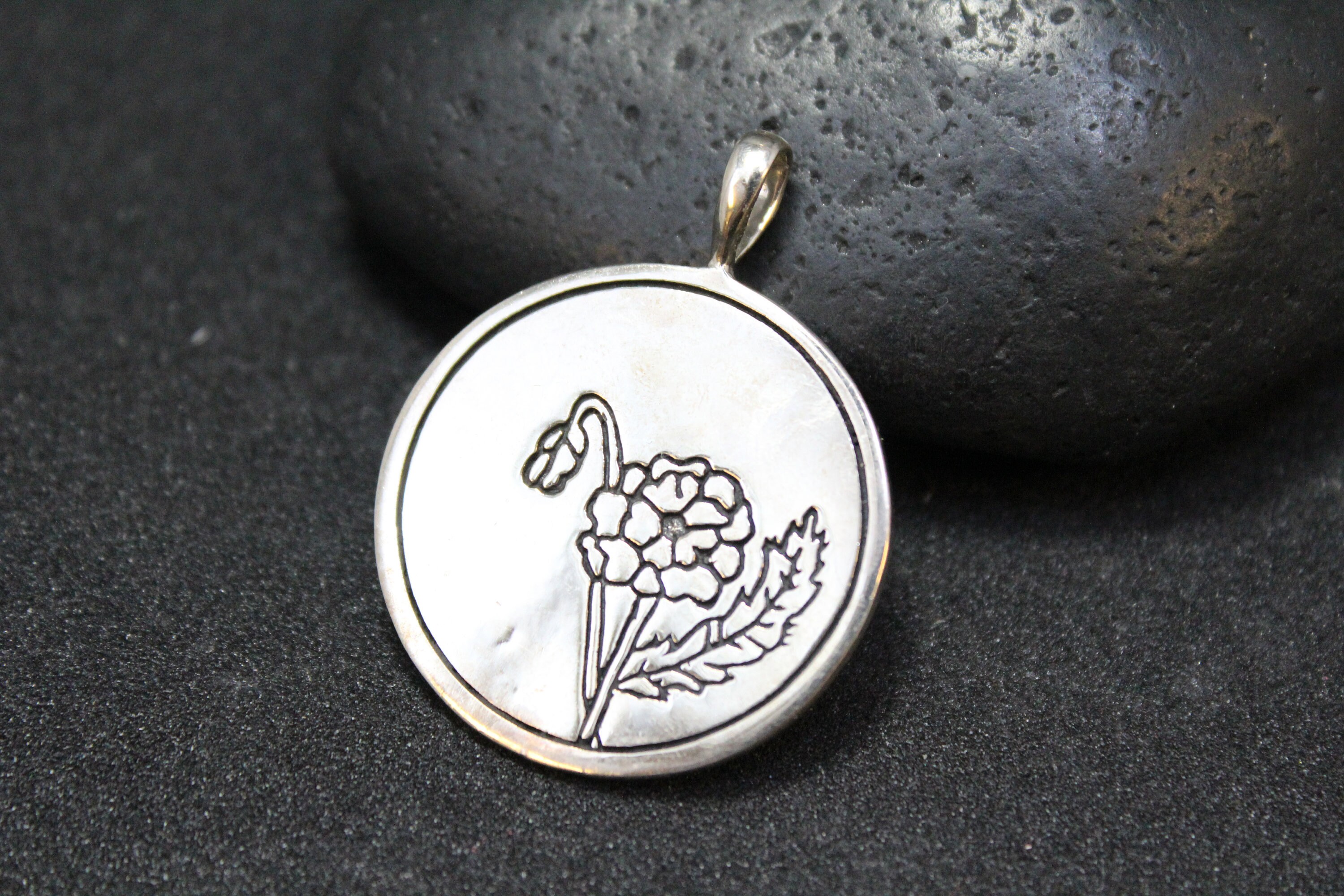 Sterling Silver December Birthday Flower Pendant, December Jewelry ...