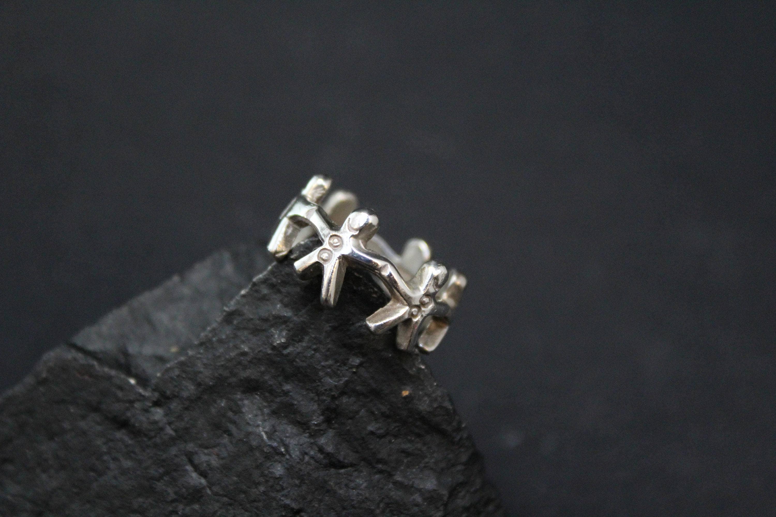 Sterling Silver Gingerbread Man Ring, Gingerbread Jewelry, Sterling ...