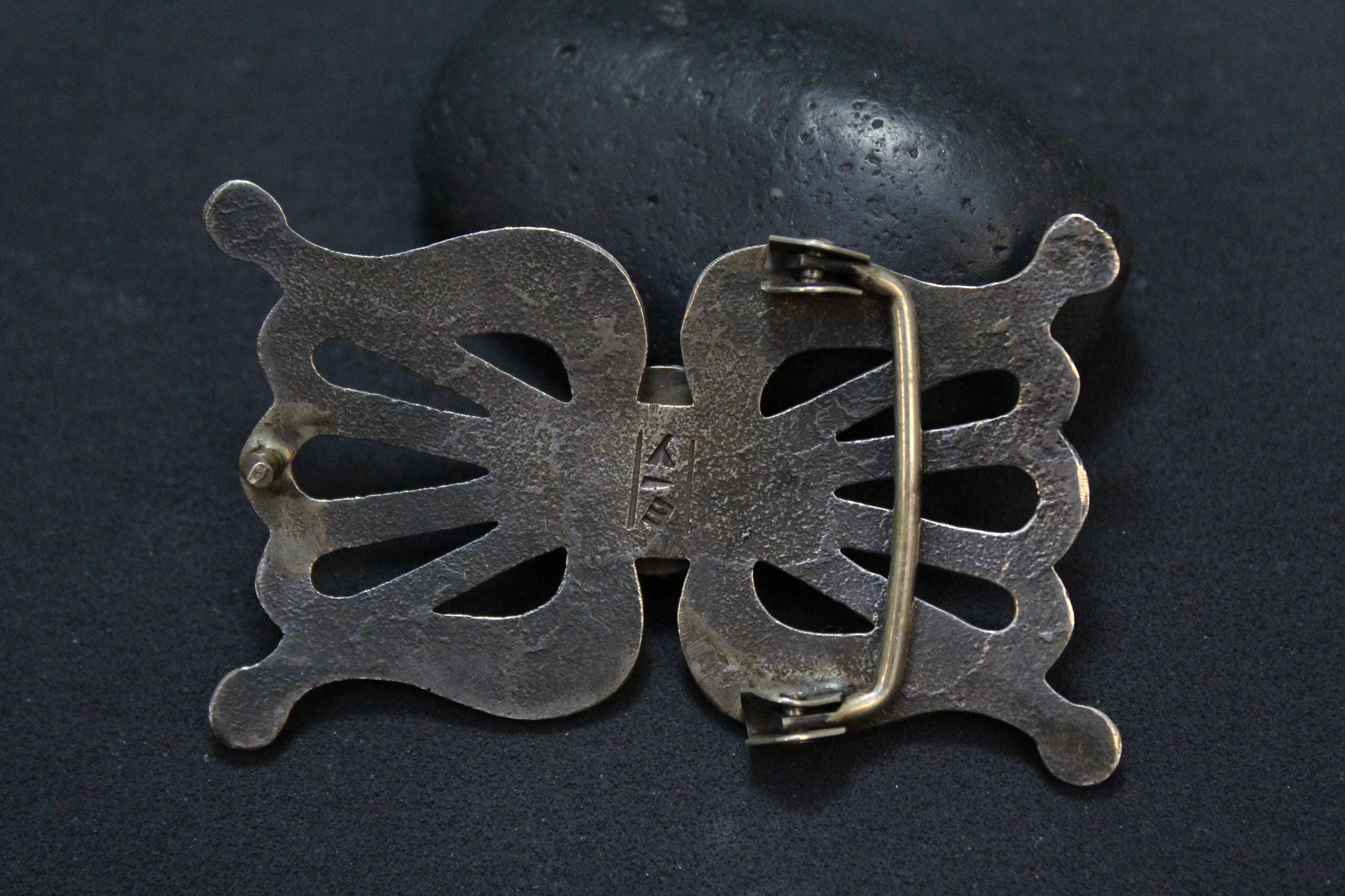 Sterling Silver Sand Cast Belt Buckle, Native American Turquoise Belt ...
