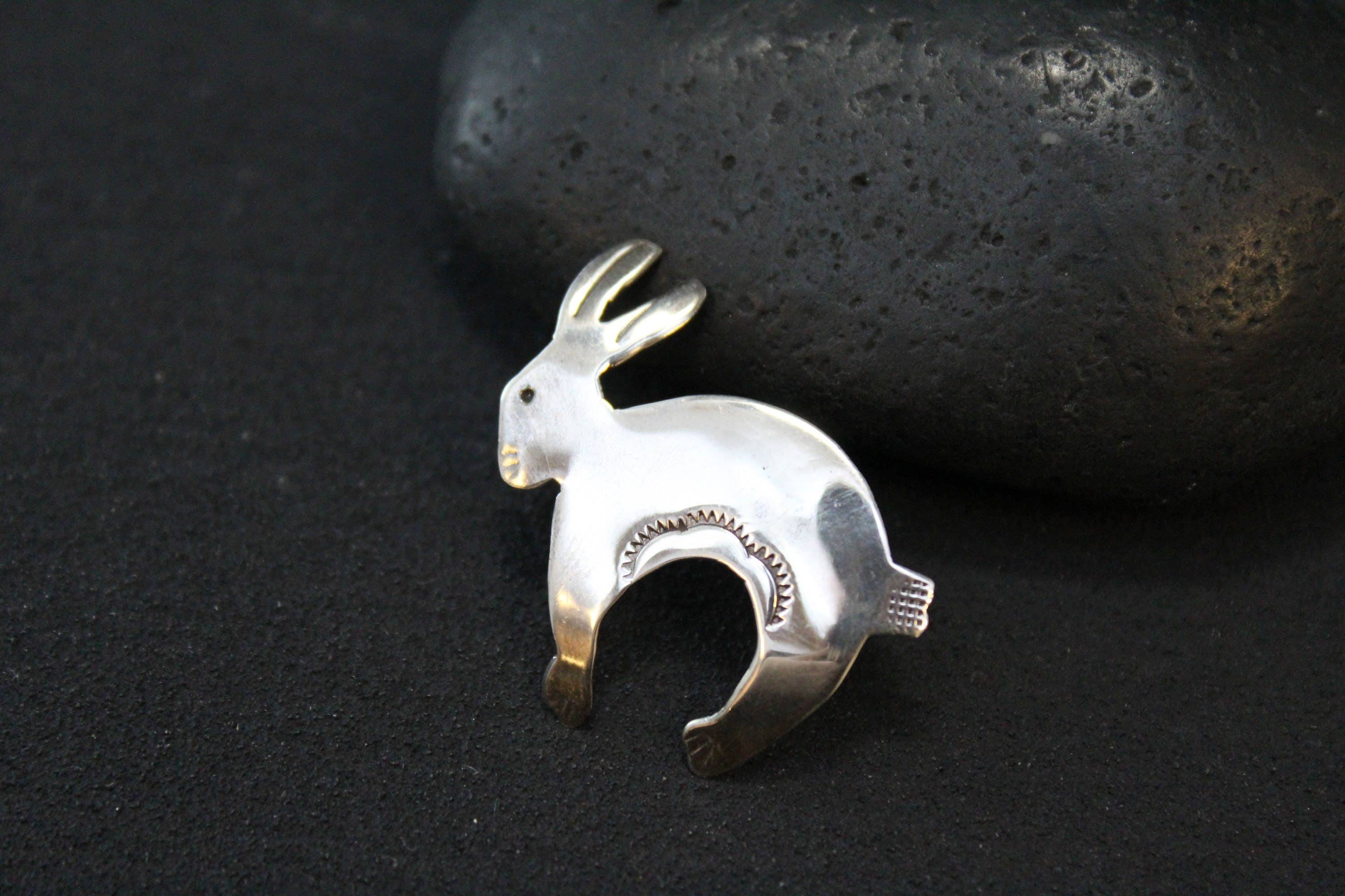 Sterling Silver Native American Rabbit Pin, Sterling Navajo Rabbit ...