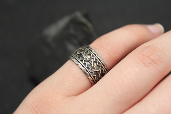 Sterling Silver Spinning Band Ring, Sterling Spinning… - Gem