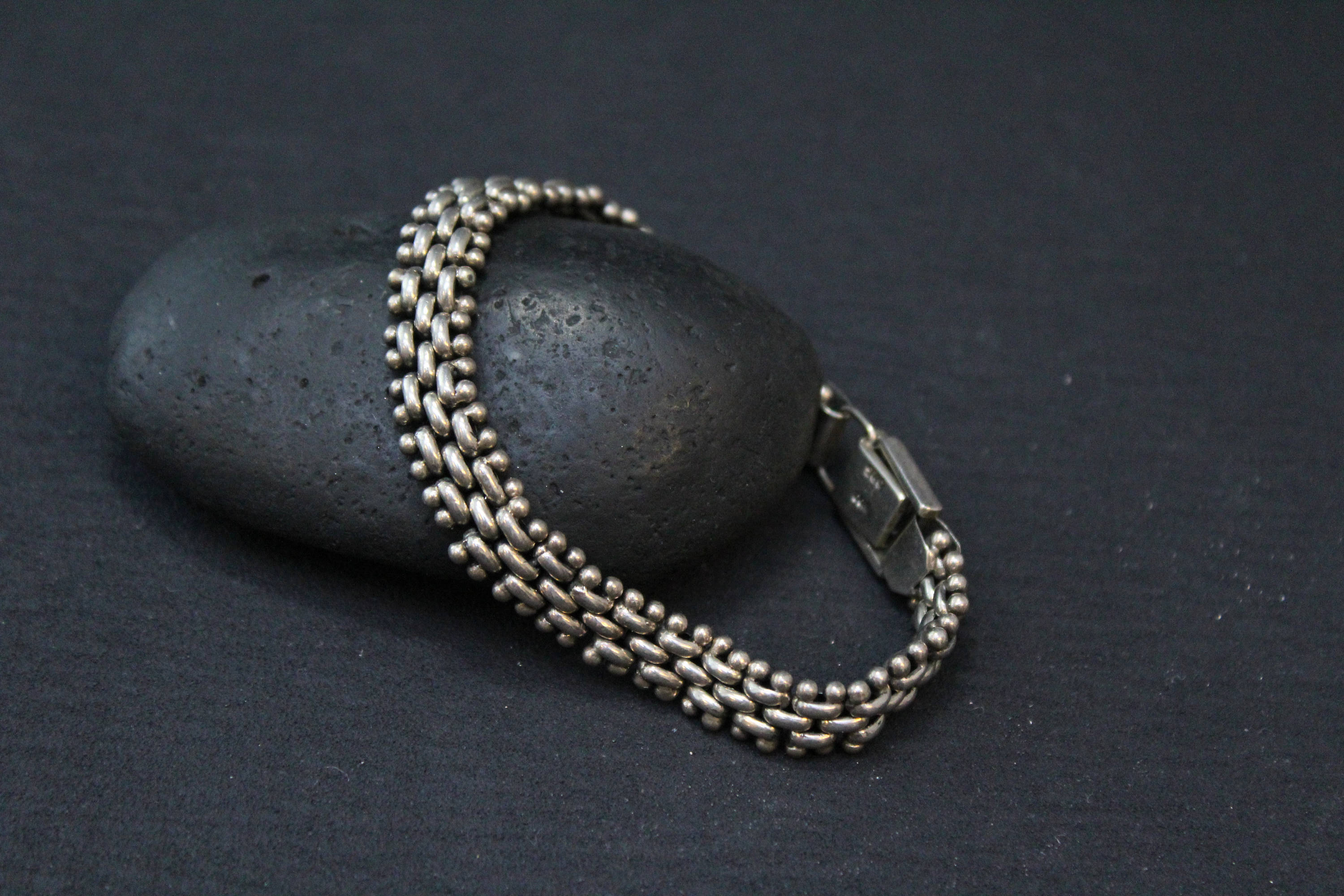 Heavy Sterling Silver Indonesian Mesh Link Bracelet, Heavy Sterling ...